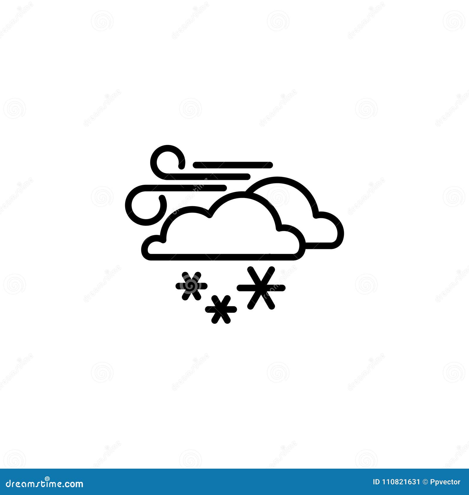 Icon. Wind, Clouds and Snow Stock Vector - Illustration of background ...