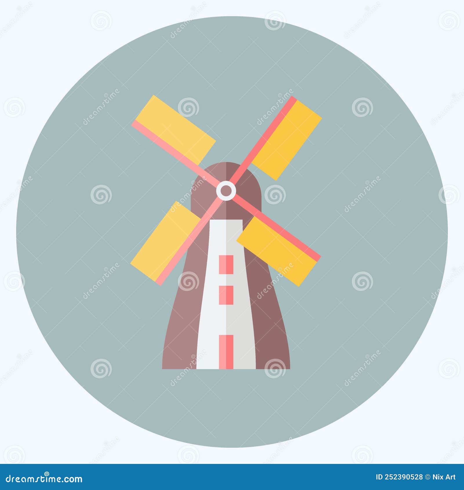 Icon Windmill. Suitable for Wild West Symbol. Flat Style. Simple Design ...