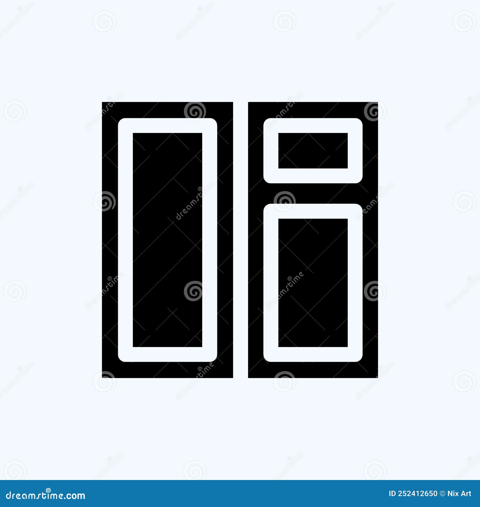 Icon Window. Suitable for Building Symbol. Glyph Style. Simple Design ...