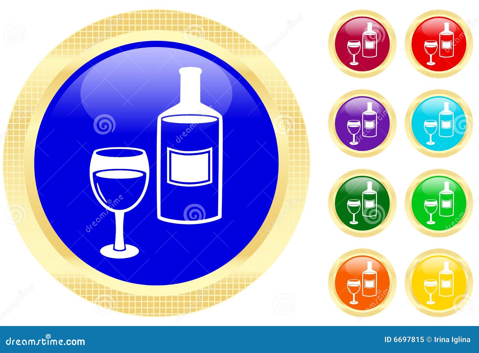 Icon of wine stock vector. Illustration of celebration - 6697815