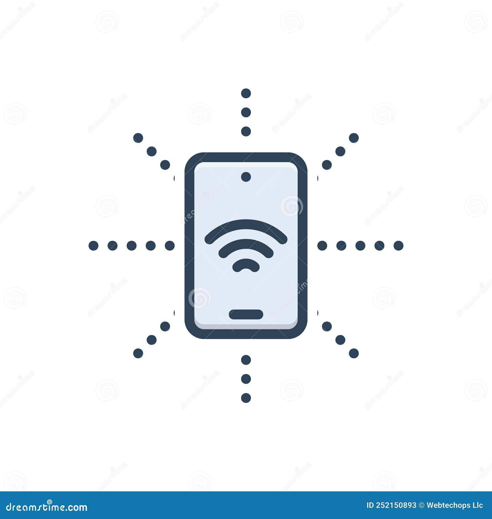 Color Illustration Icon for Wireless, Mobile and Wifi Stock Vector ...