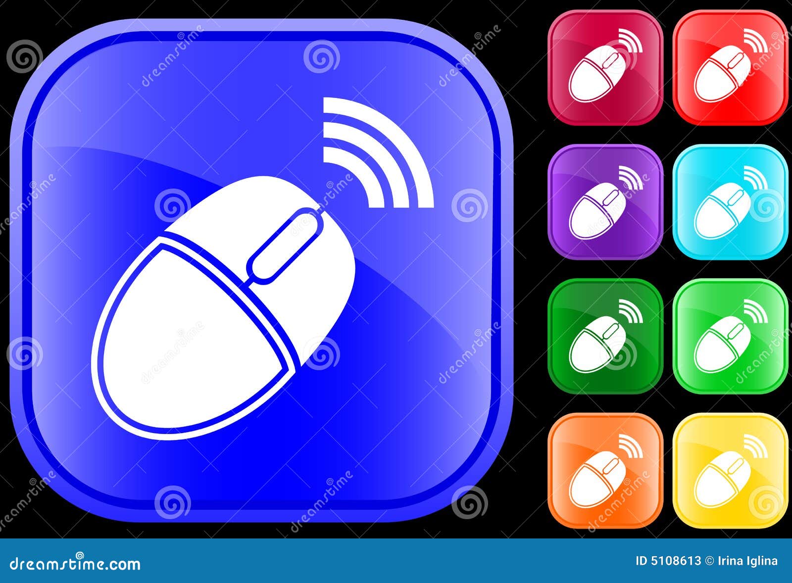 Icon of wireless mouse stock vector. Illustration of icon - 5108613