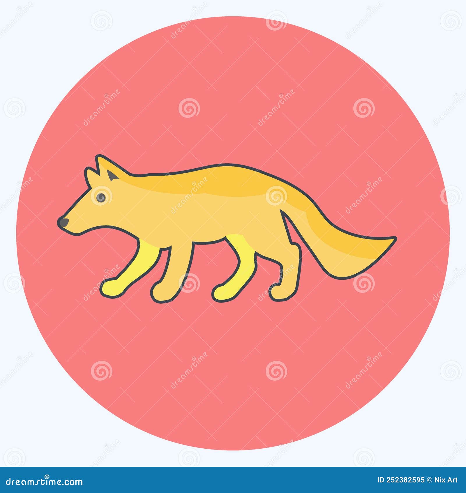 Icon Wolf. Suitable for Animal Symbol. Flat Style. Simple Design ...