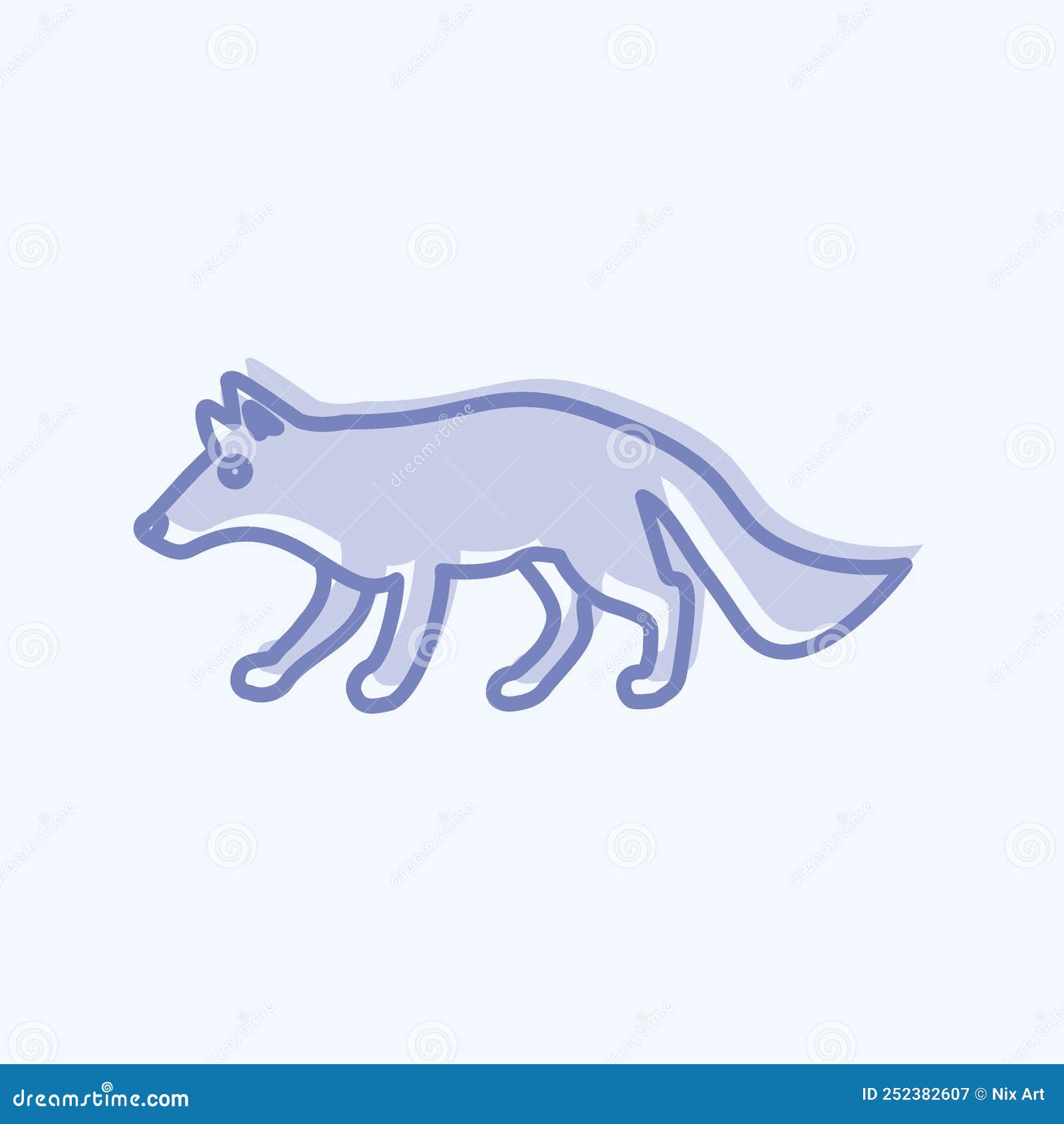 Icon Wolf. Suitable for Animal Symbol. Two Tone Style. Simple Design ...