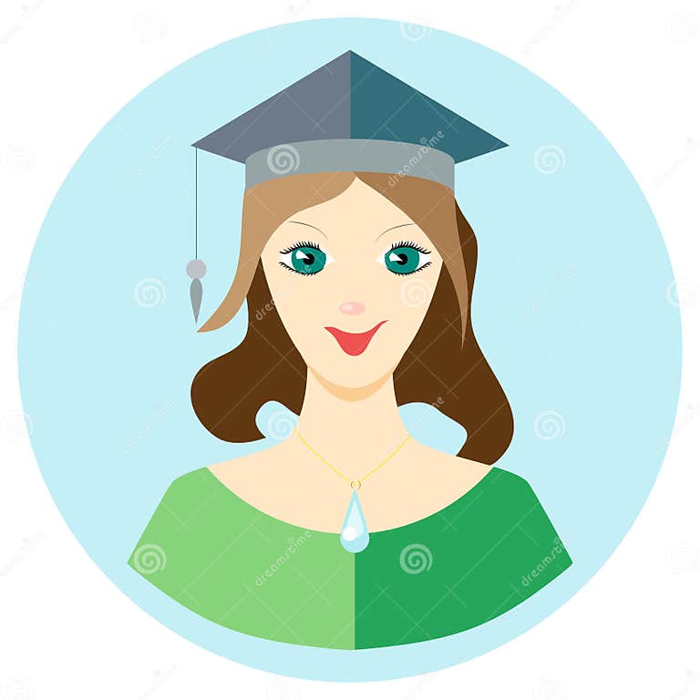 Icon Woman Master in a Flat Style. Vector Image on a Round Colored ...