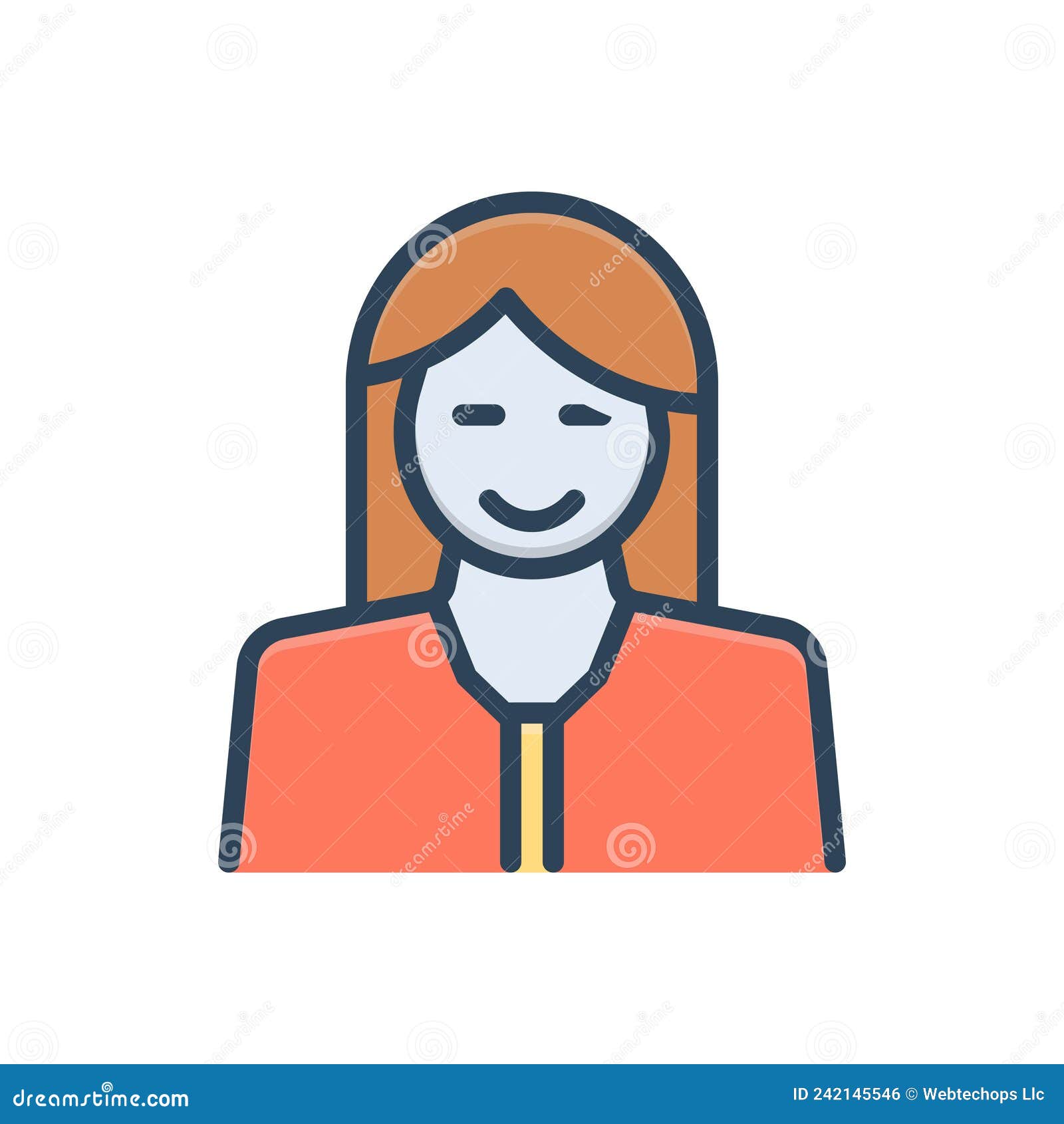Color Illustration Icon for Women, Lady and Lass Stock Vector ...