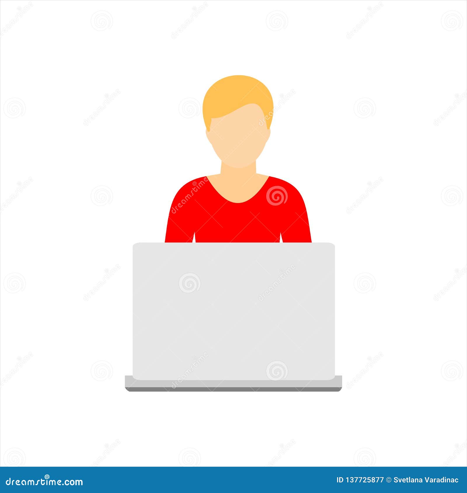 Icon of Women with Laptop Computer. Stock Vector - Illustration of icon ...