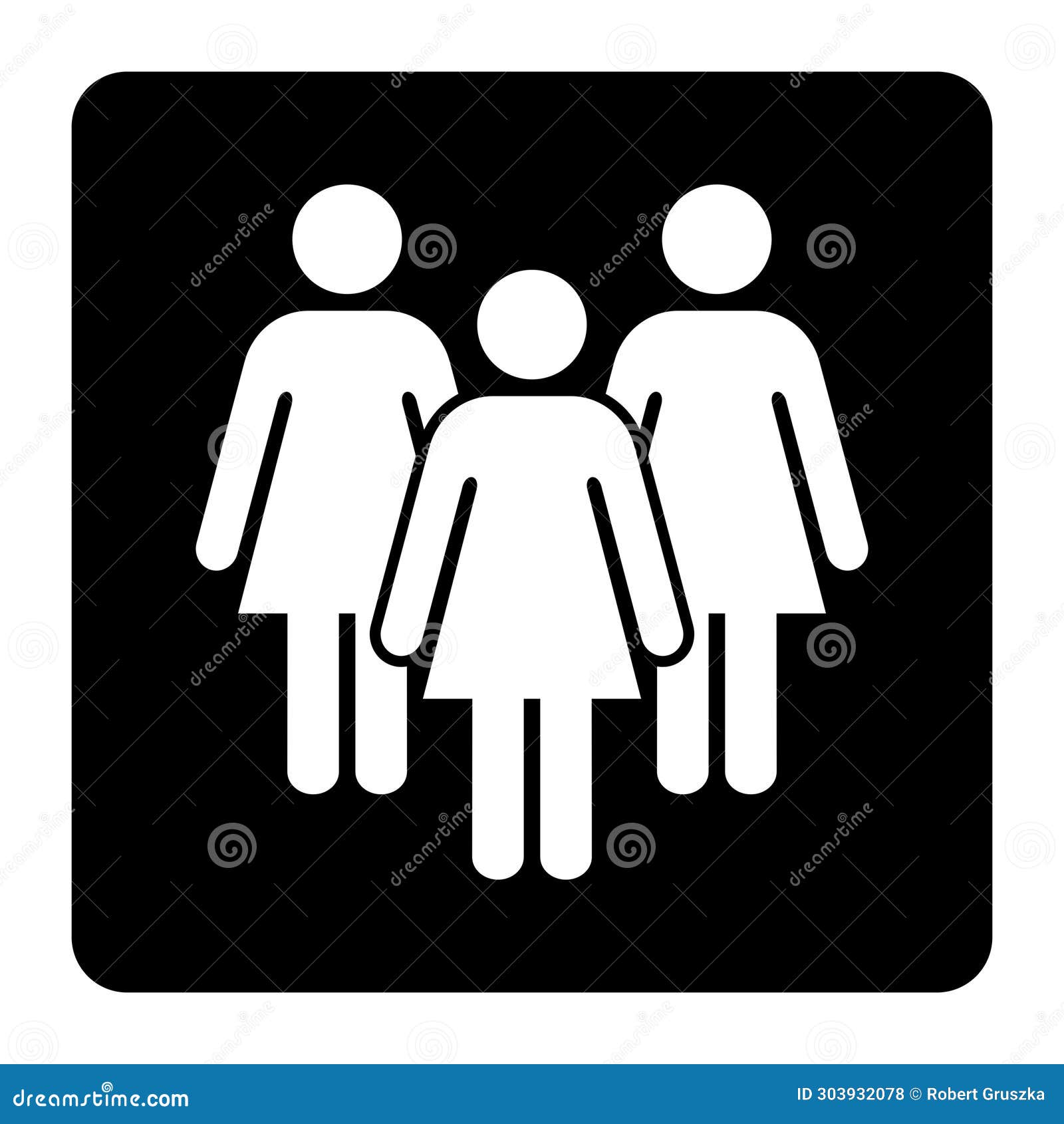 Icon of women, vector file stock illustration. Illustration of society ...