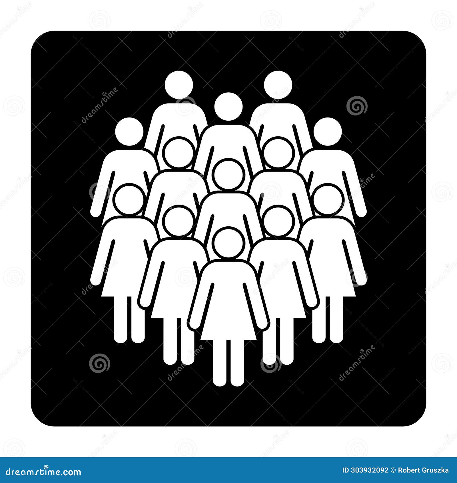 Icon of women, vector file stock illustration. Illustration of square ...