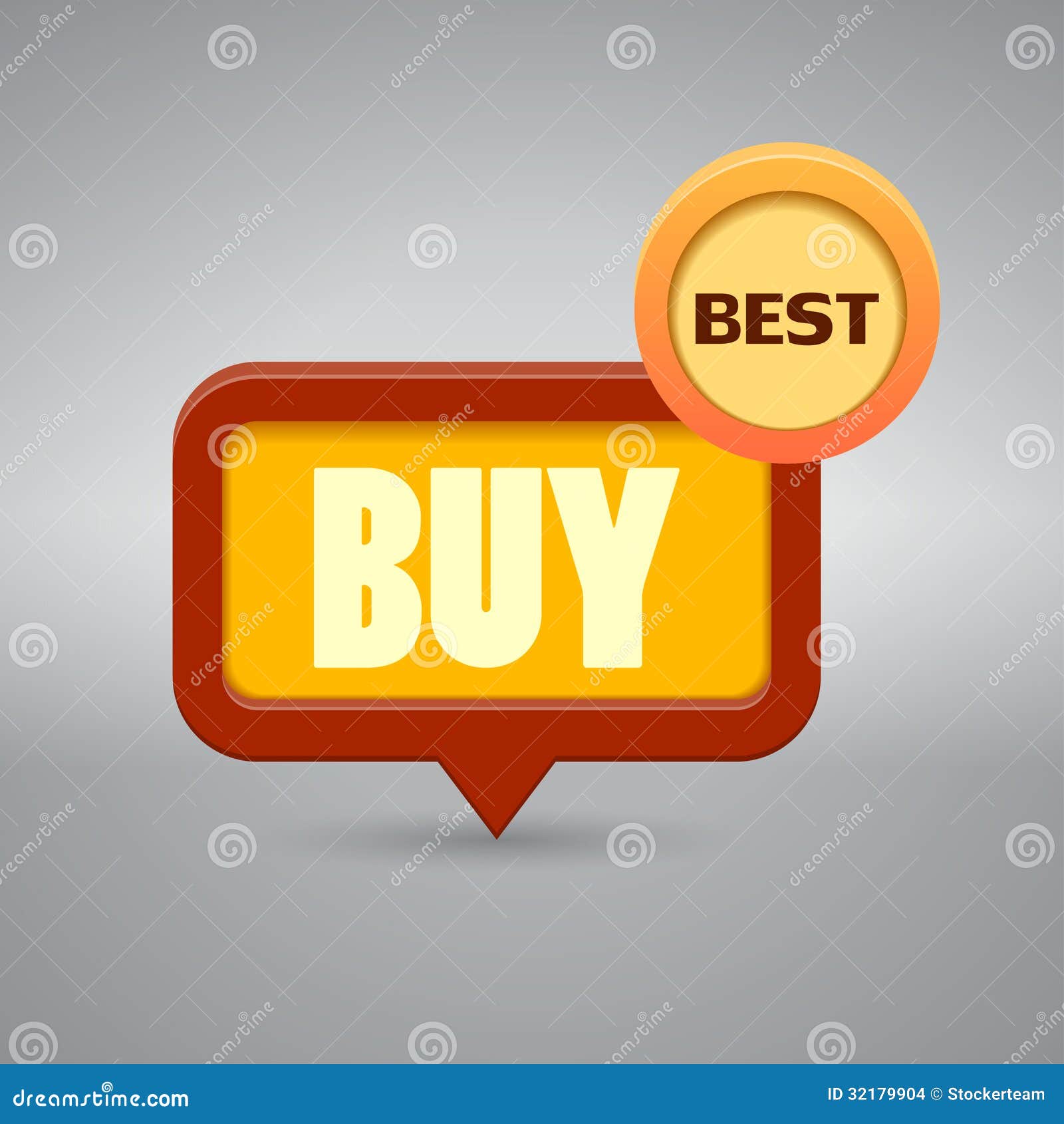 Icon with the Word Buy on Gray Background Stock Illustration ...