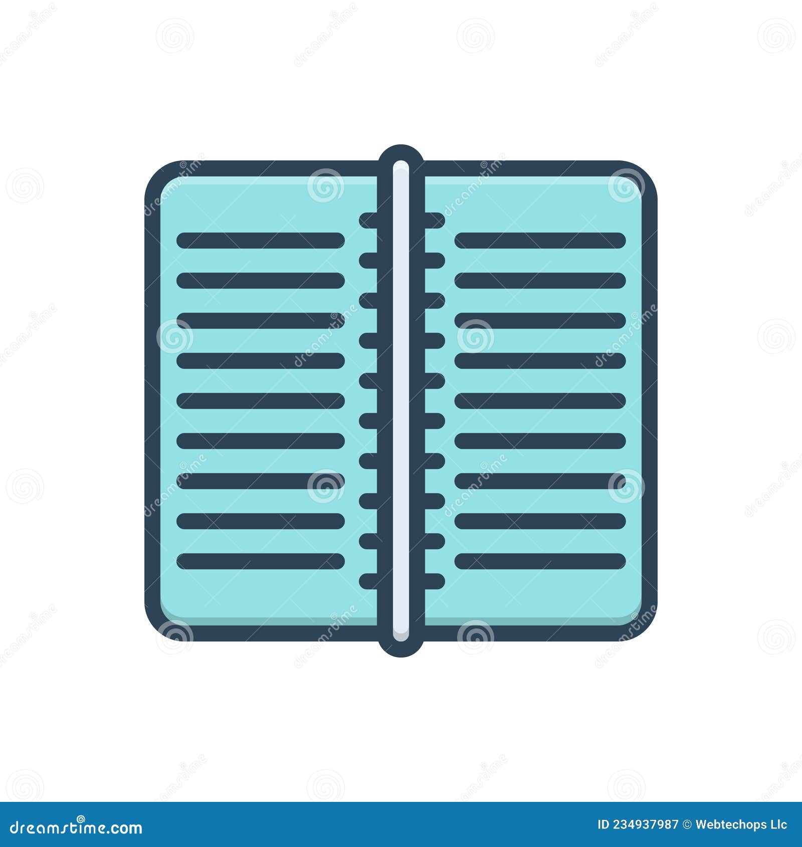 Color Illustration Icon for Work Book, Publication and Page Stock ...