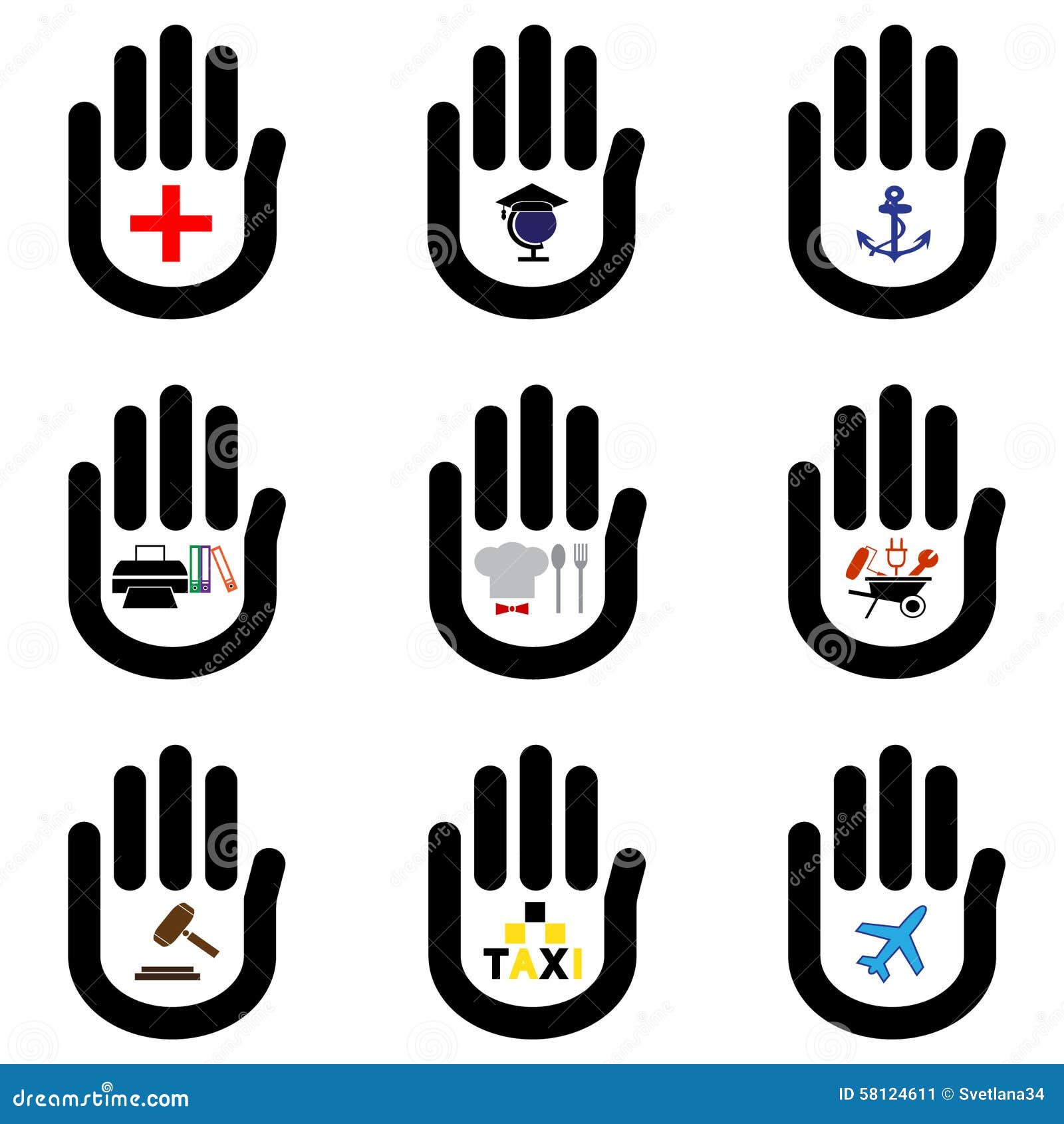 Icon work. stock vector. Illustration of emblem, construction - 58124611