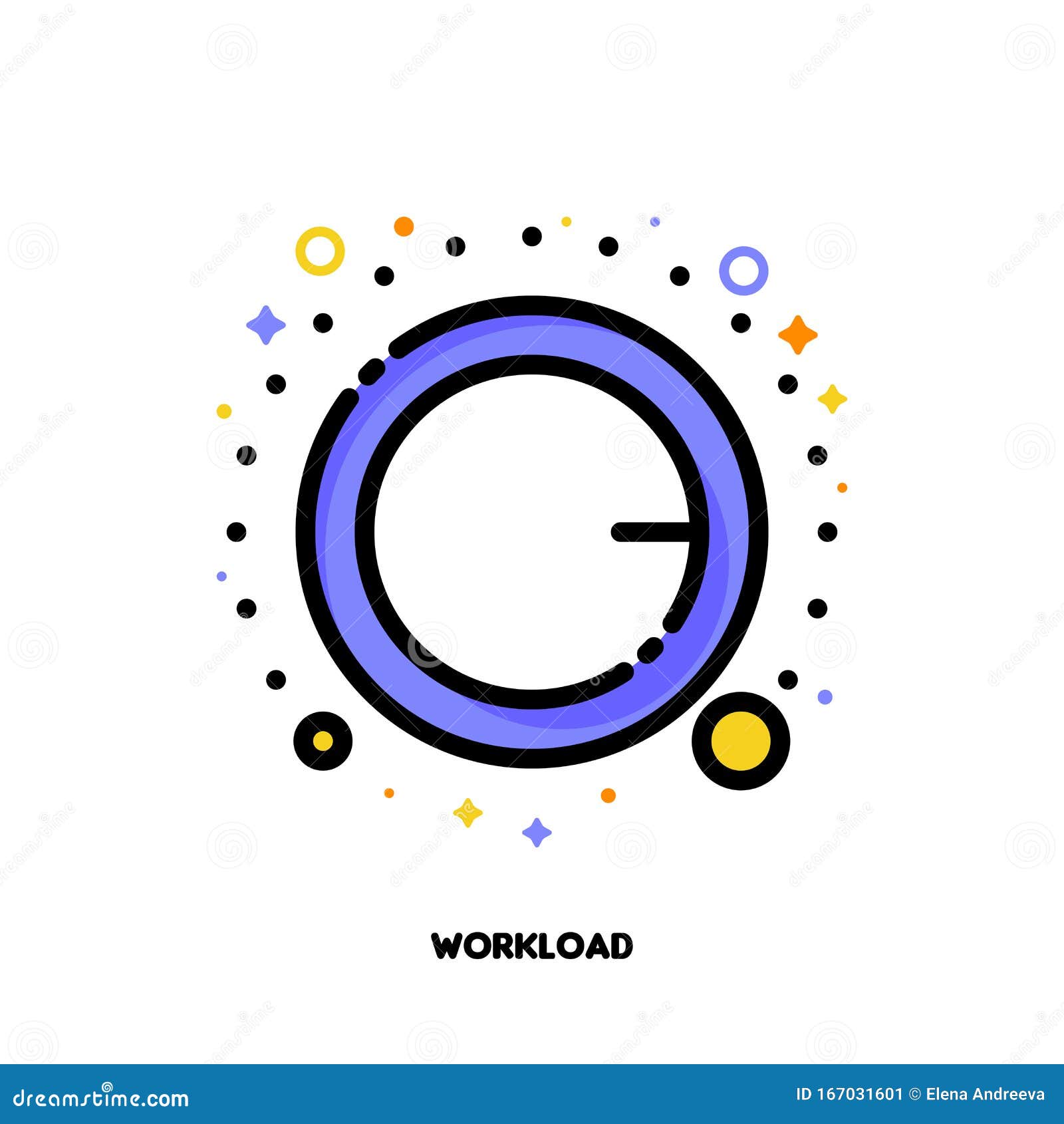 Icon of Workload Control Button Knob for Time Management or Work ...