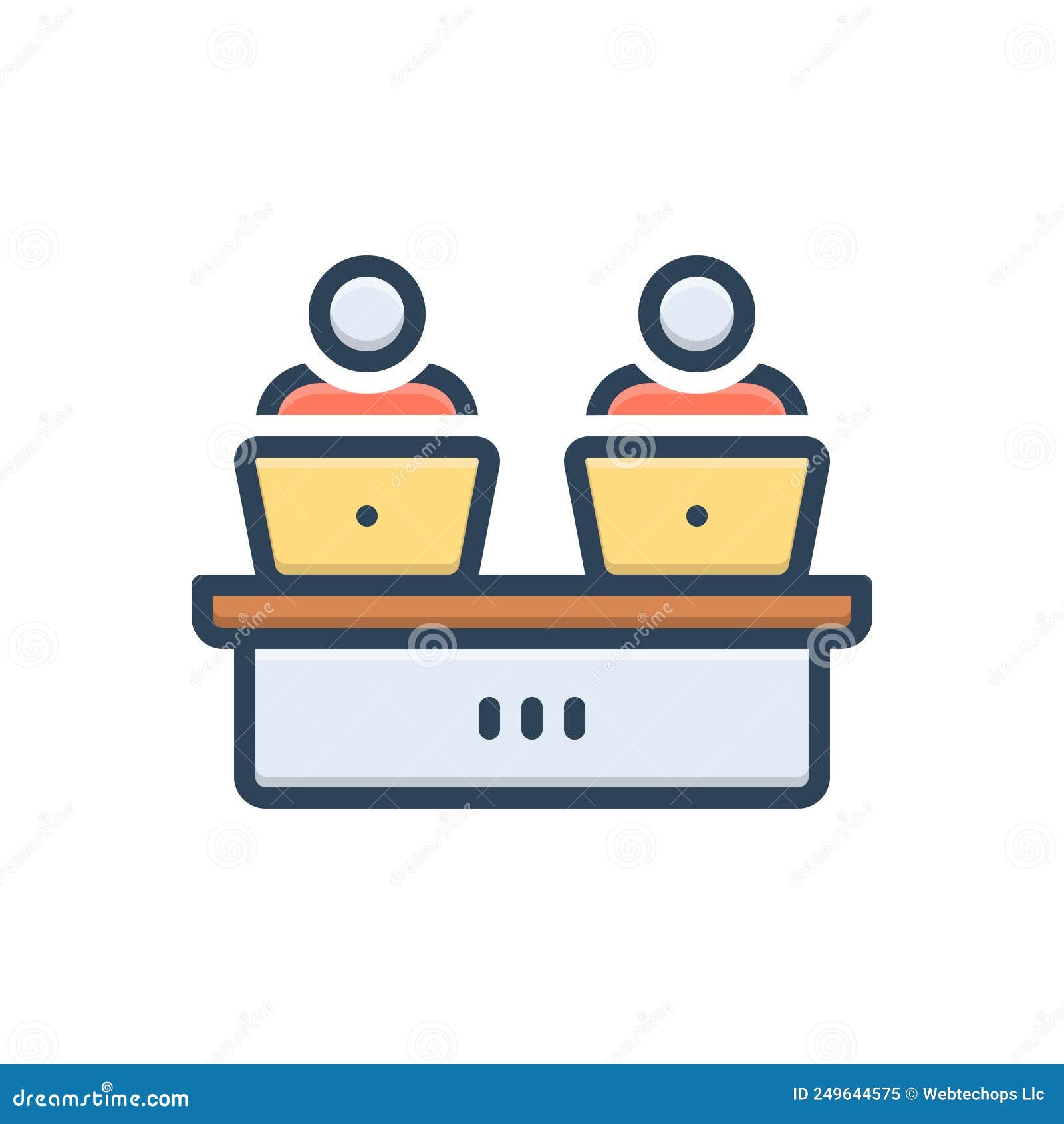 Color Illustration Icon for Workstation, Digital and Computer Stock ...