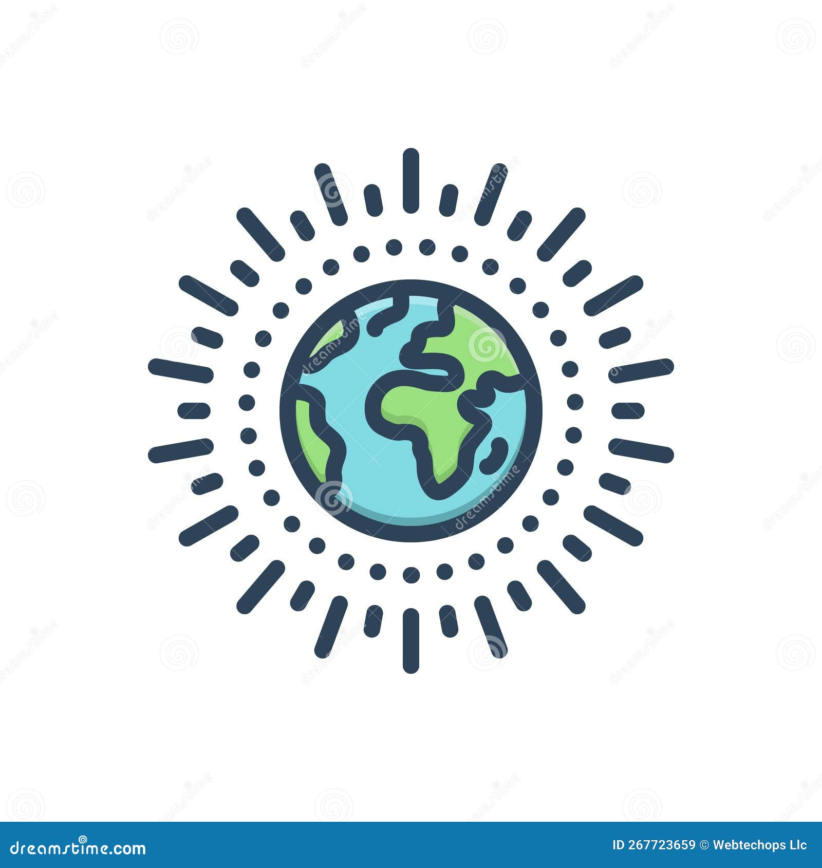 Color Illustration Icon for Worldwide, Universal and Global Stock ...