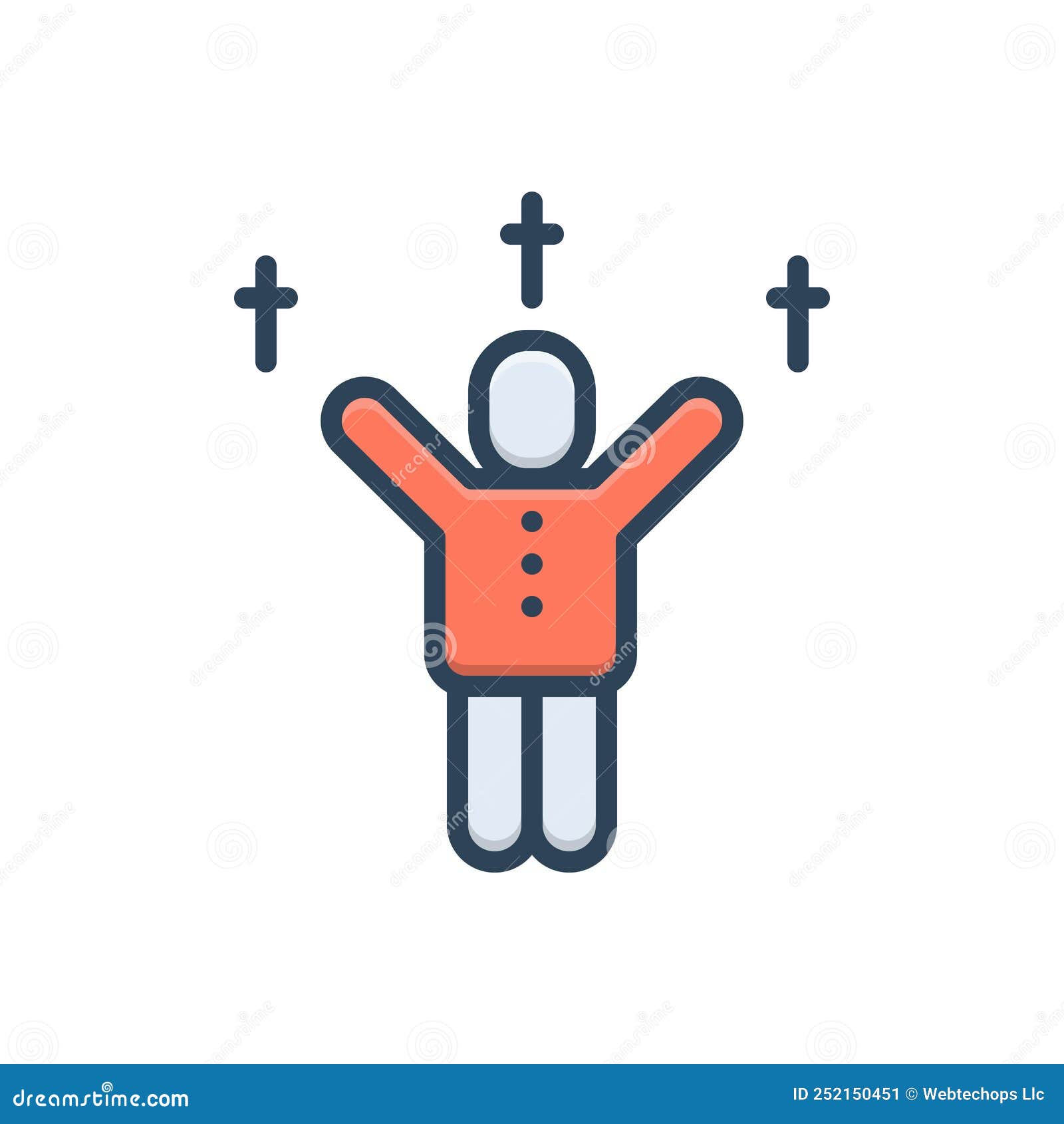 Color Illustration Icon for Worship, Reverence and Faith Stock Vector ...