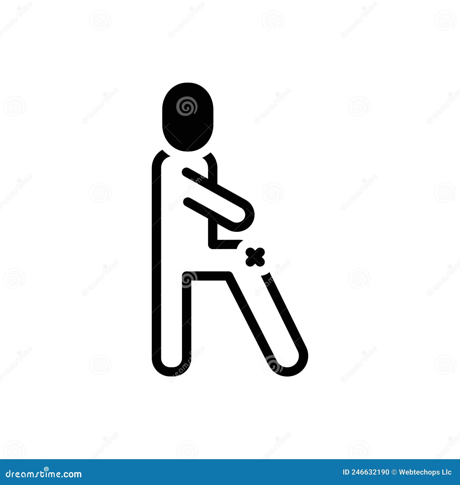 Sore Big Toe Solid Icon, Body Pain Concept, Foot Pain Sign On White ...