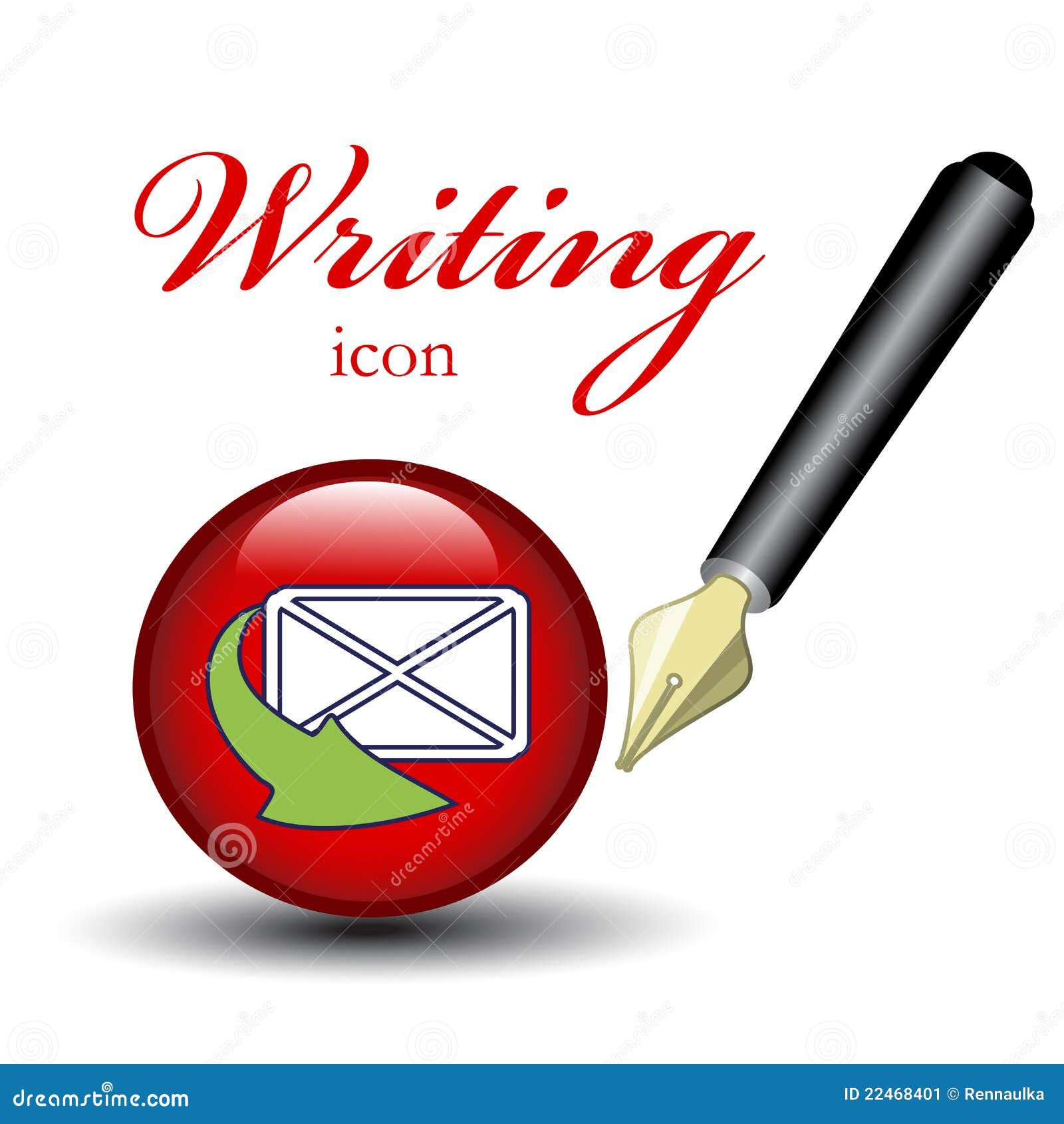 Icon for writing message stock vector. Illustration of drawing - 22468401