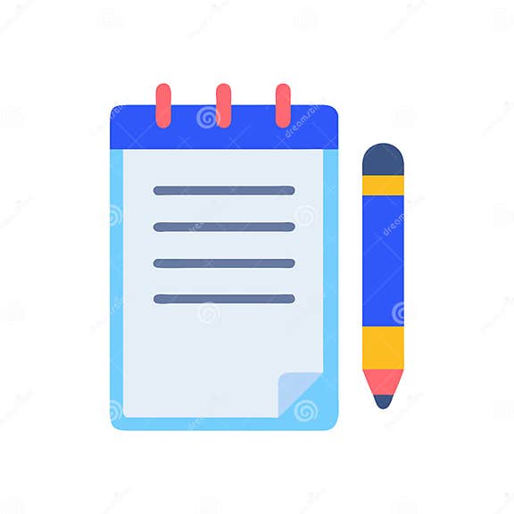 Icon for Writing Pads and Notes Stock Vector - Illustration of book ...