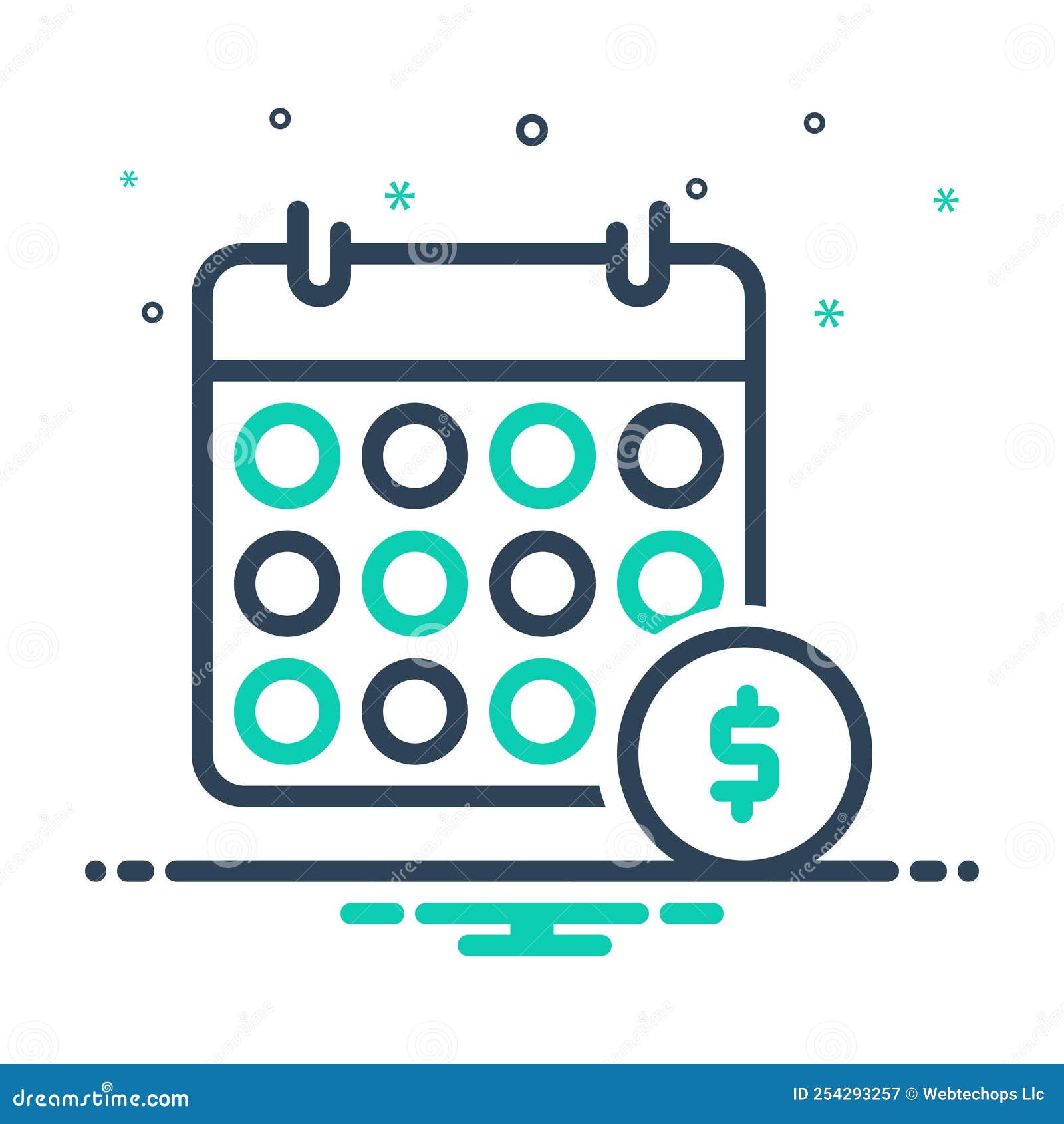 Mix Icon for Yearly, Annual and Every Year Stock Illustration ...