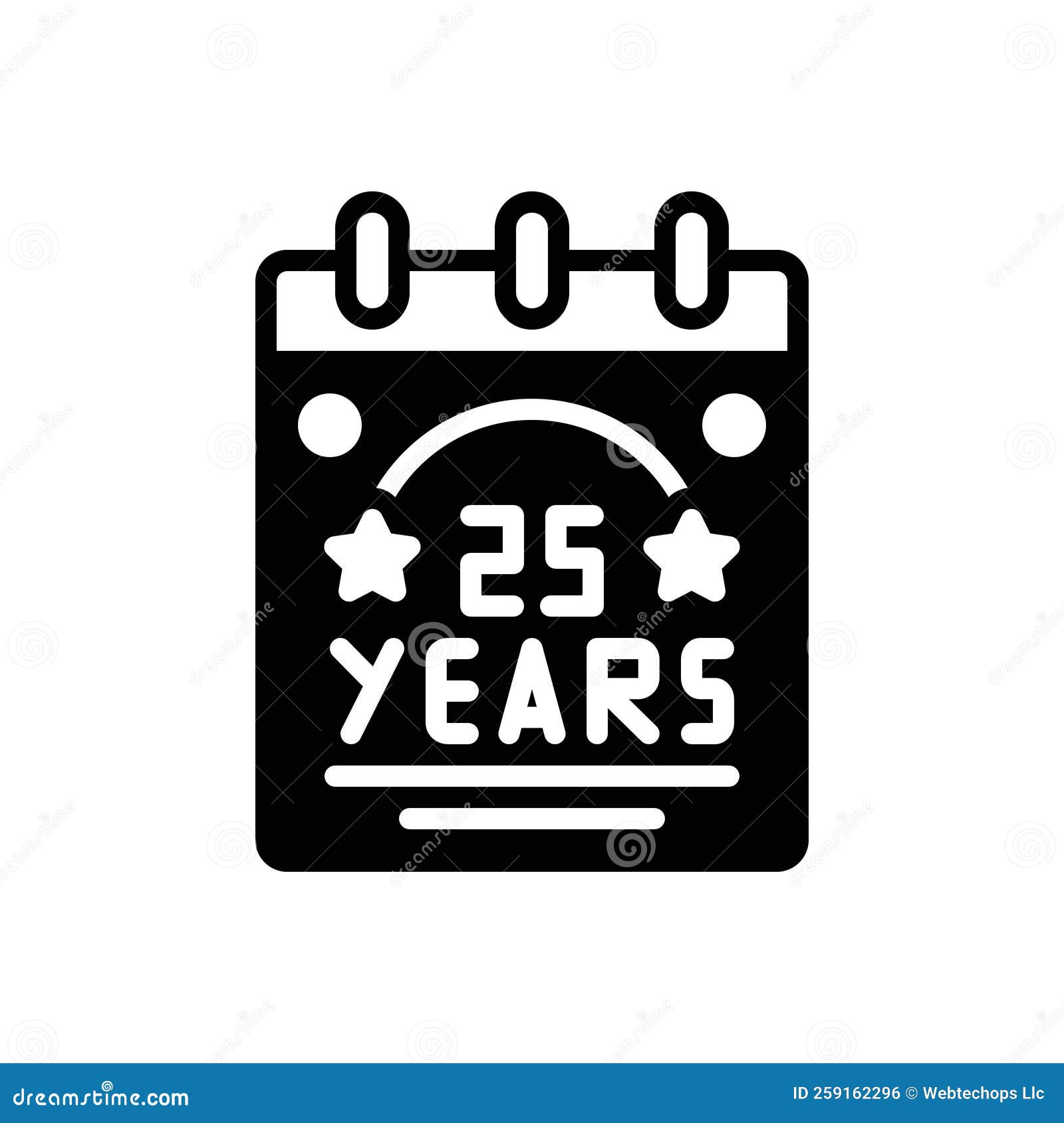 Black Solid Icon for Years, Calendar and Date Stock Vector ...