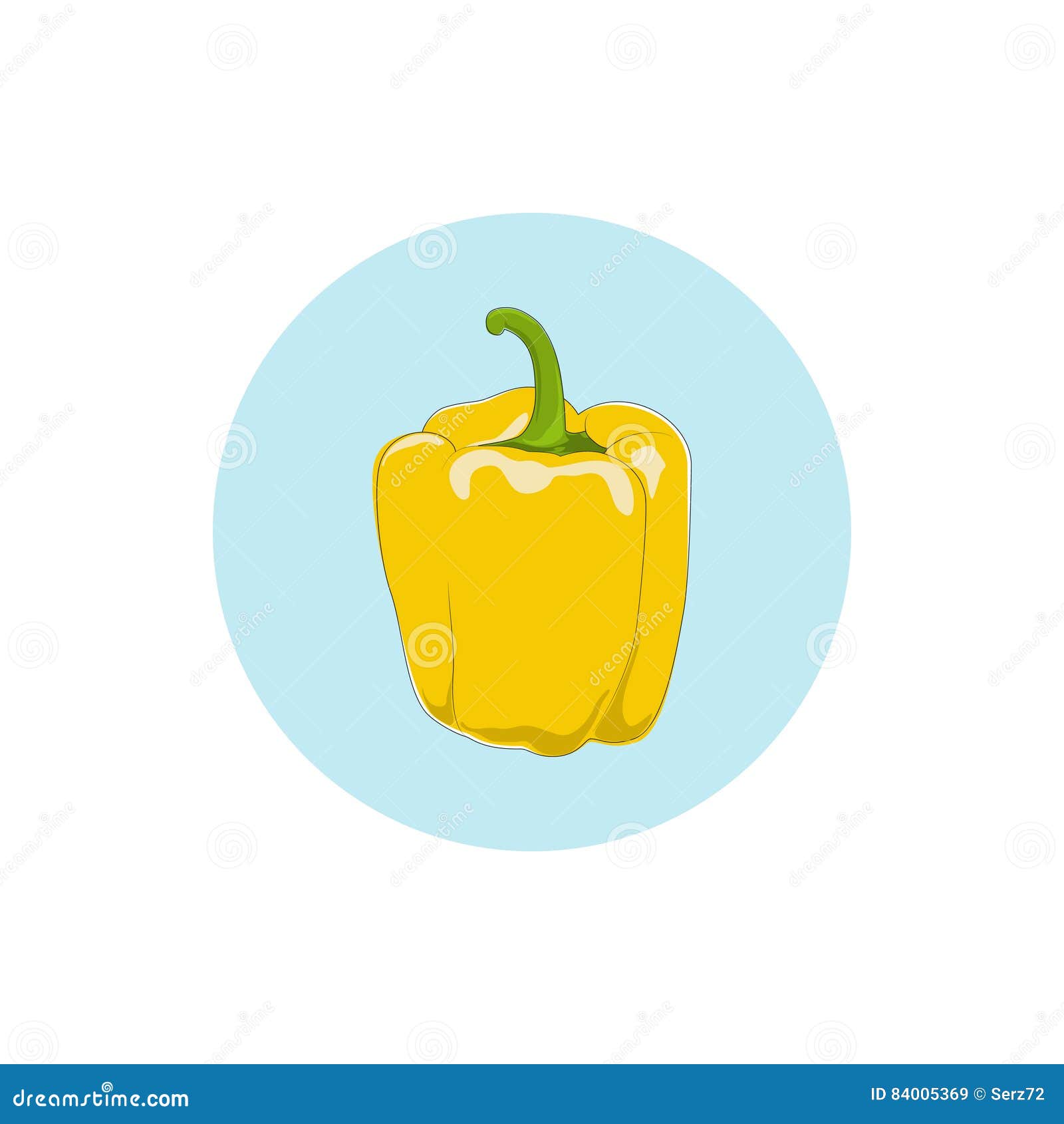 Icon Yellow Bell Pepper,sweet Pepper or Capsicum Stock Vector ...