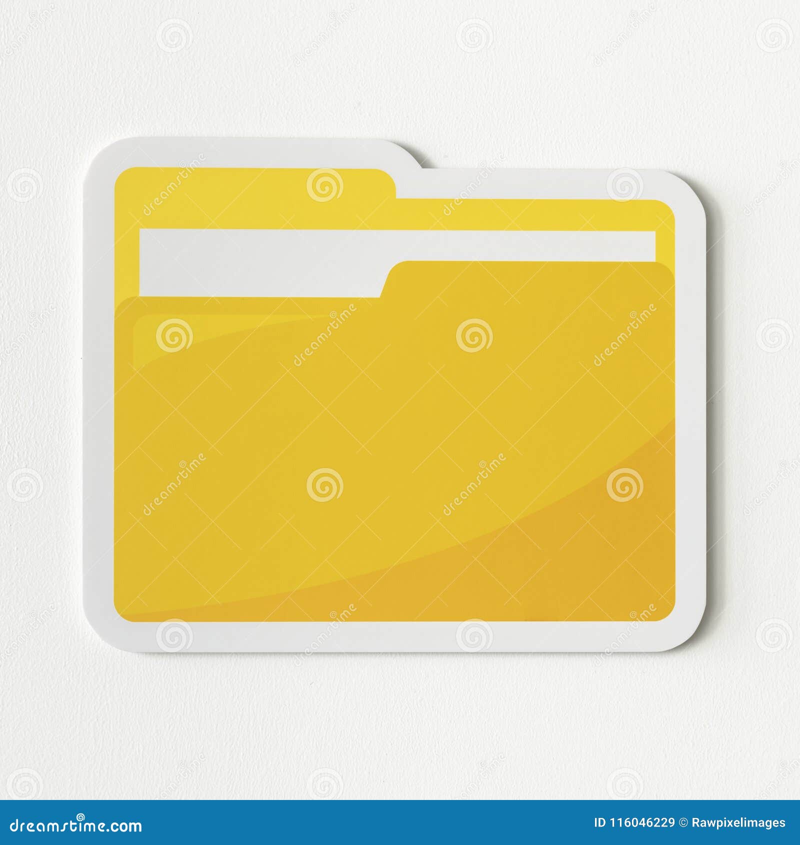Icon of a yellow folder stock illustration. Illustration of interface ...