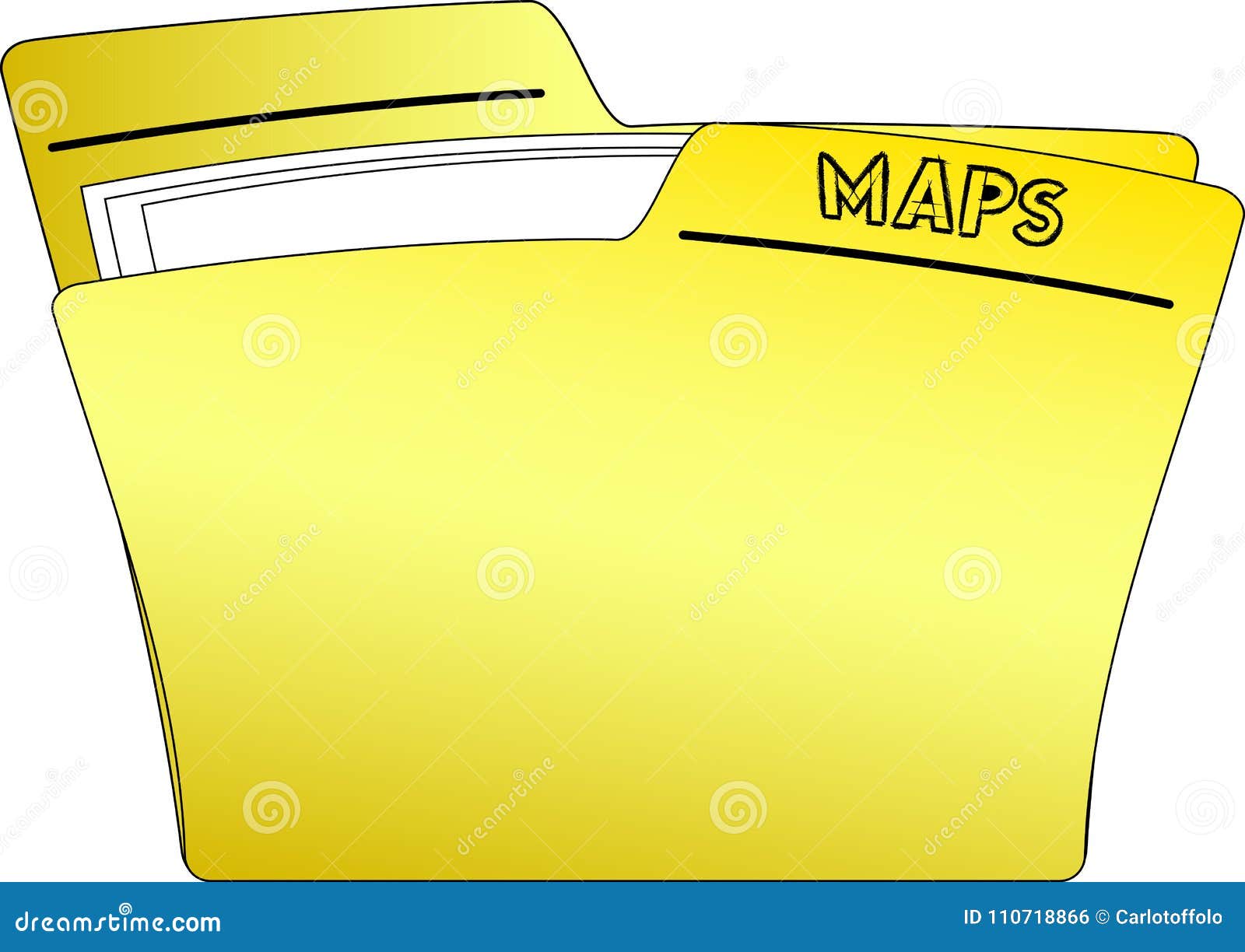 Icon Maps Folder - Vector stock vector. Illustration of symbol - 110718866