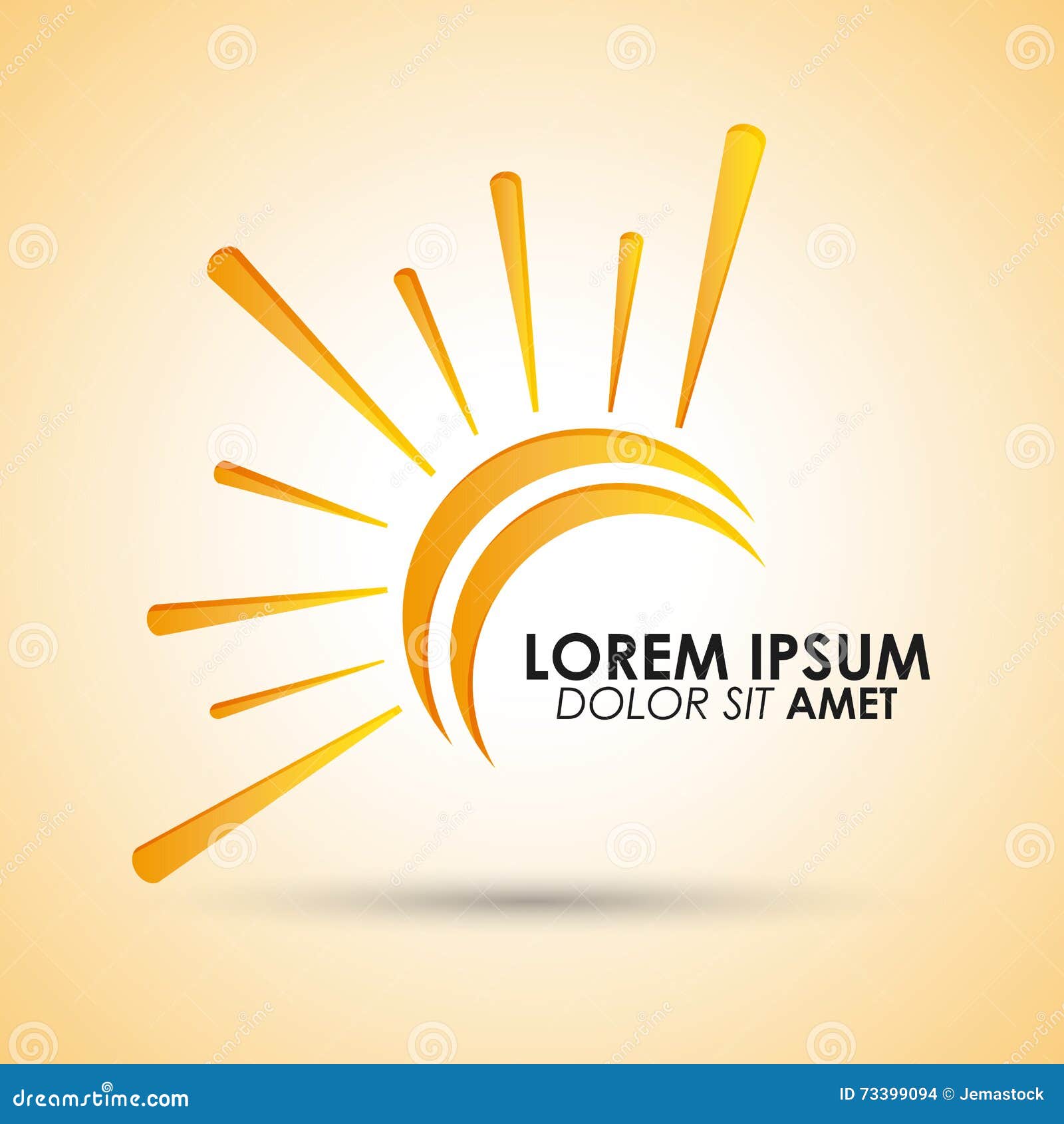 Icon of Yellow Sun, Illustration Stock Illustration - Illustration of ...