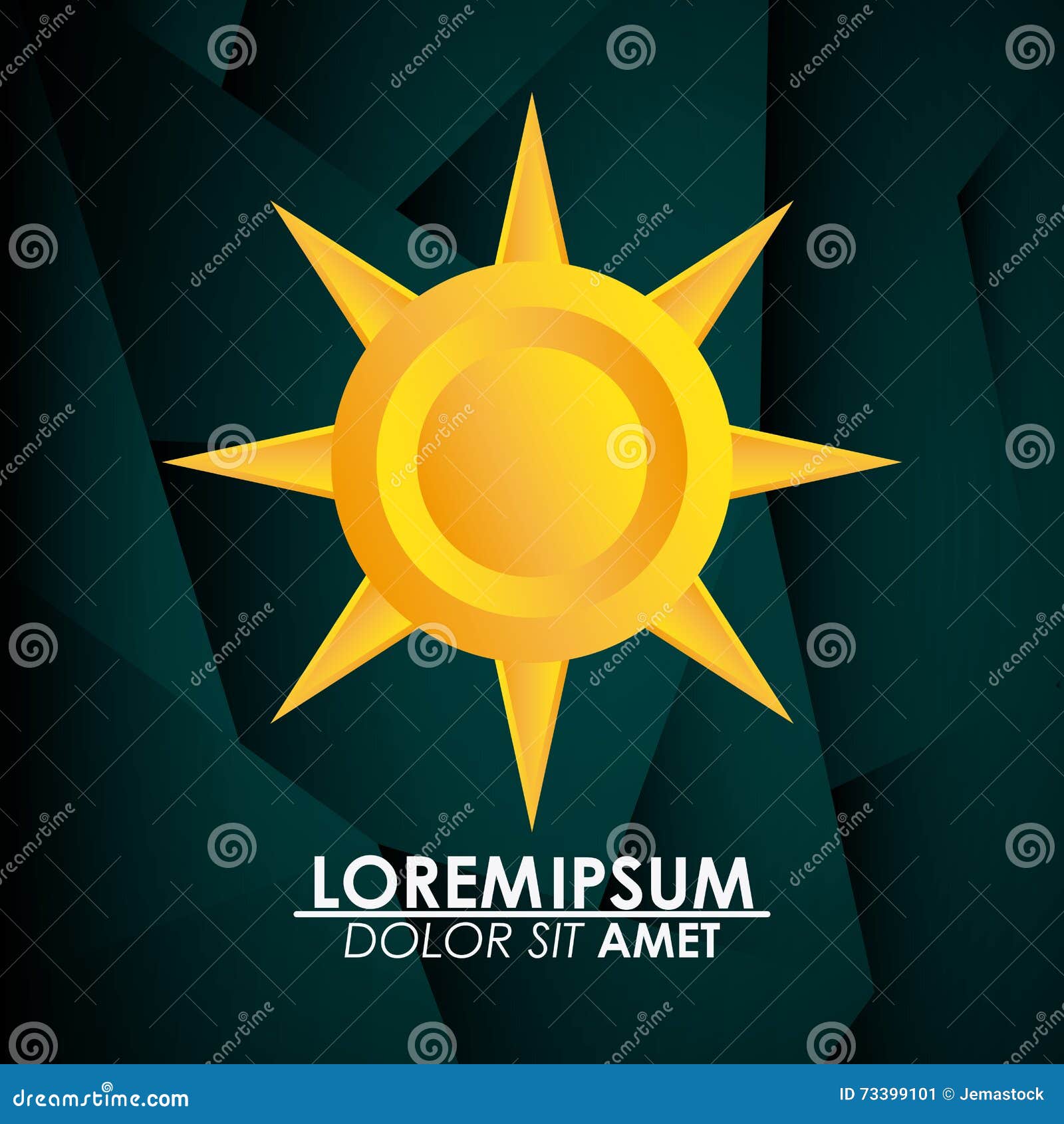 Icon of Yellow Sun, Illustration Stock Illustration - Illustration of ...