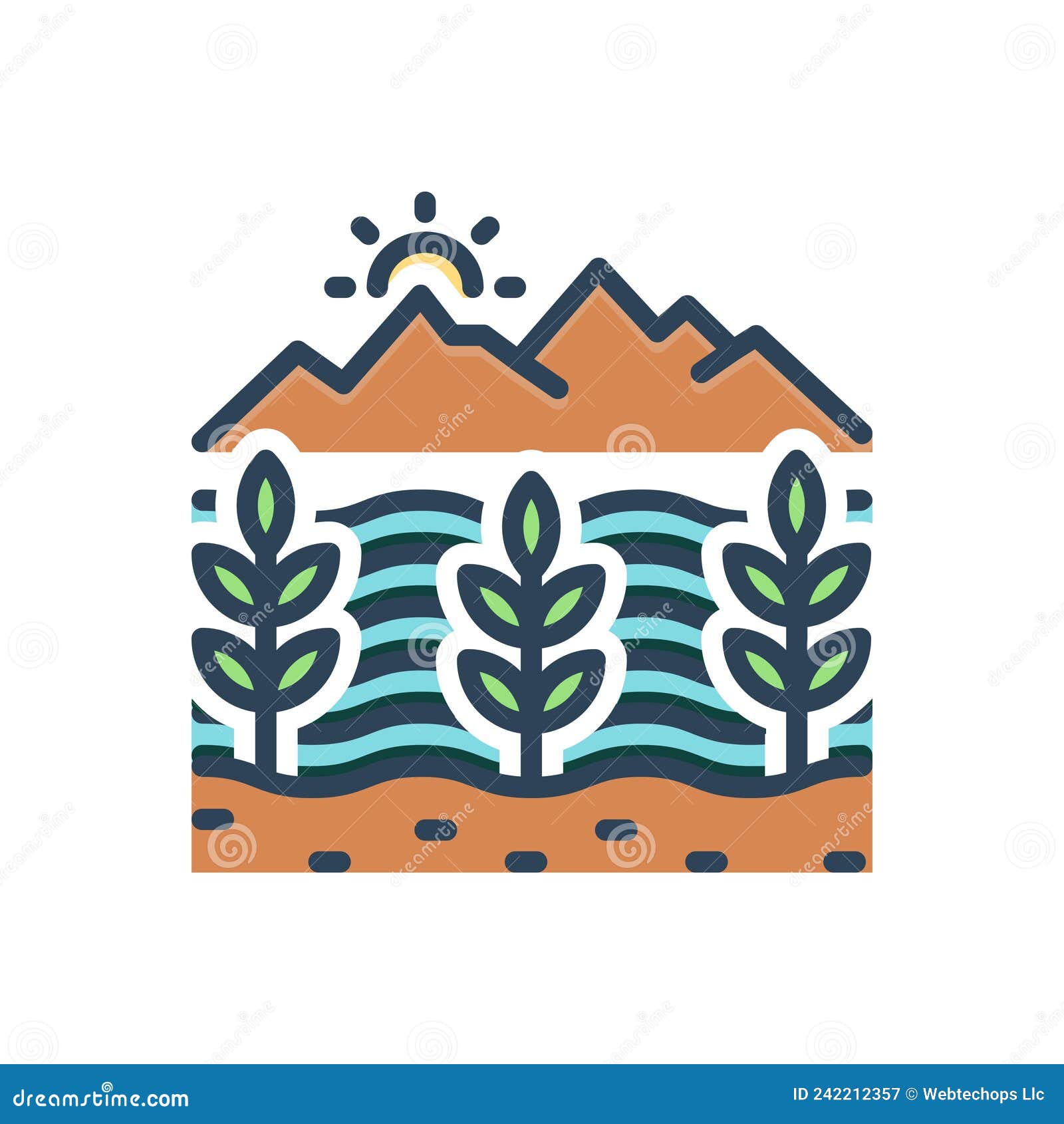 Color Illustration Icon for Yields, Crop and Harvest Stock Vector ...