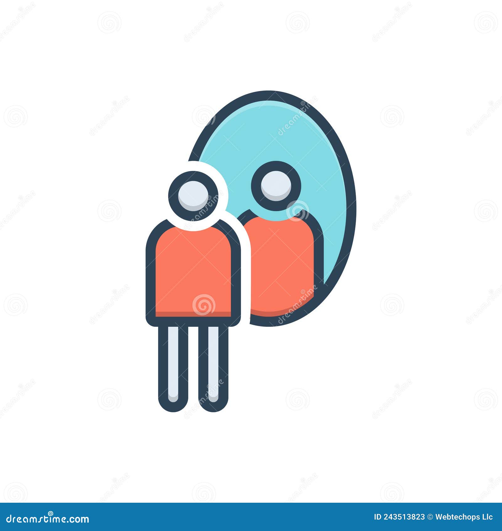 Color Illustration Icon for Yourself, Self and Himself Stock ...