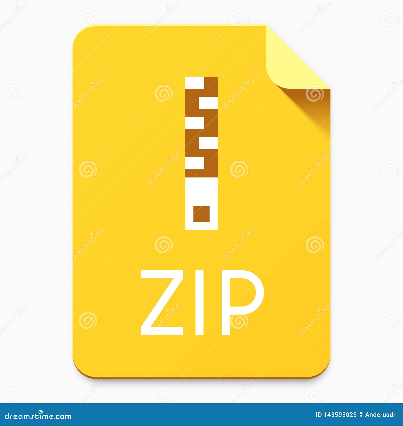 ZIP Flat Style File Type Pictogram Stock Vector - Illustration of label ...