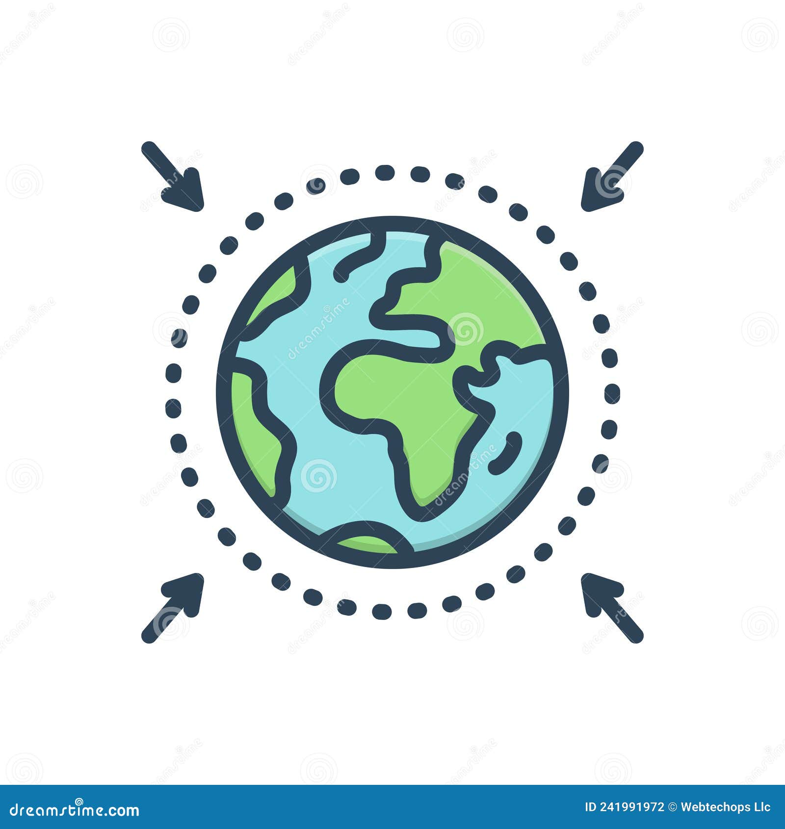 Color Illustration Icon for Zone, Region and Locality Stock ...