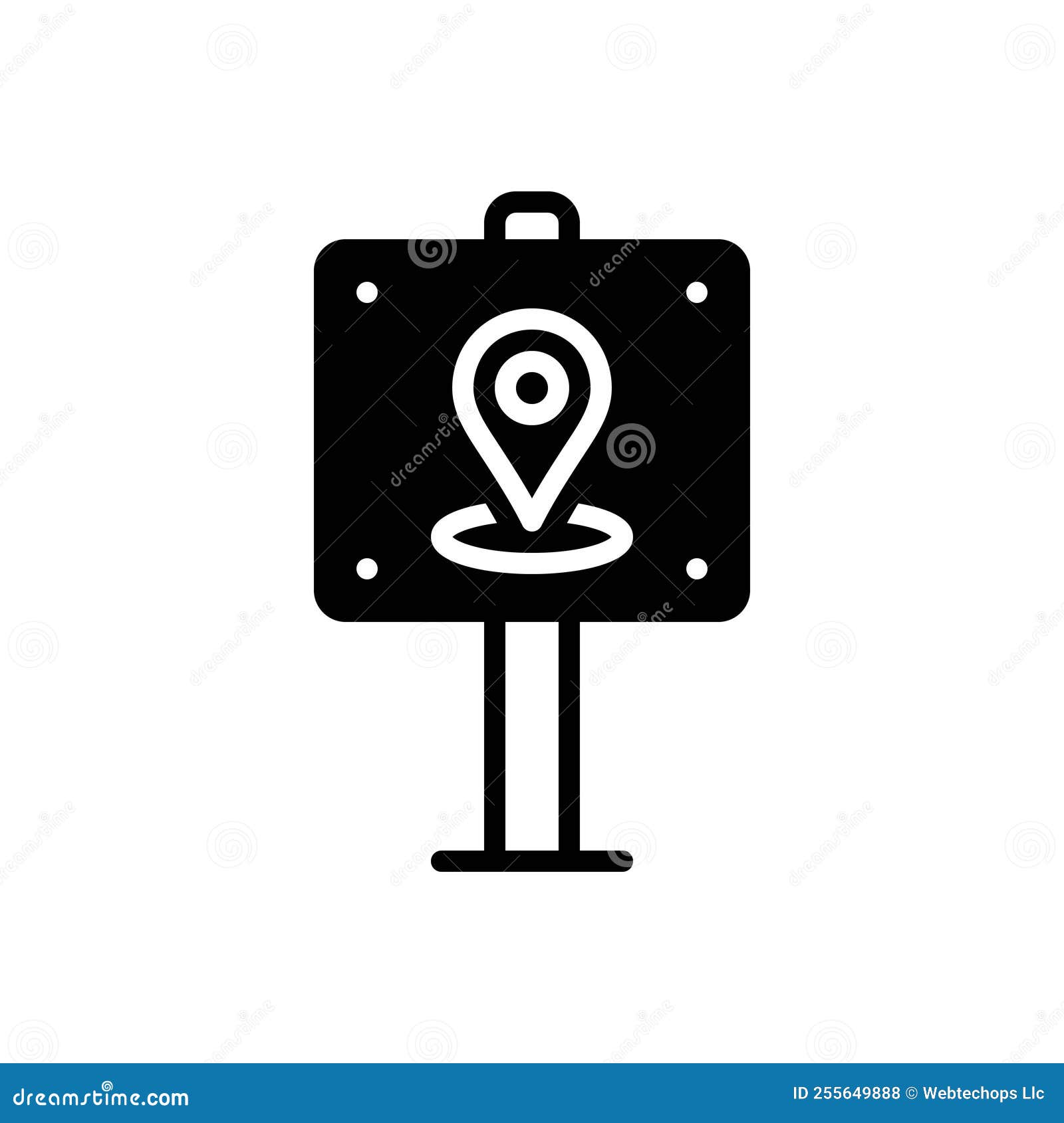Black Solid Icon for Zone, Field and Region Stock Vector - Illustration ...