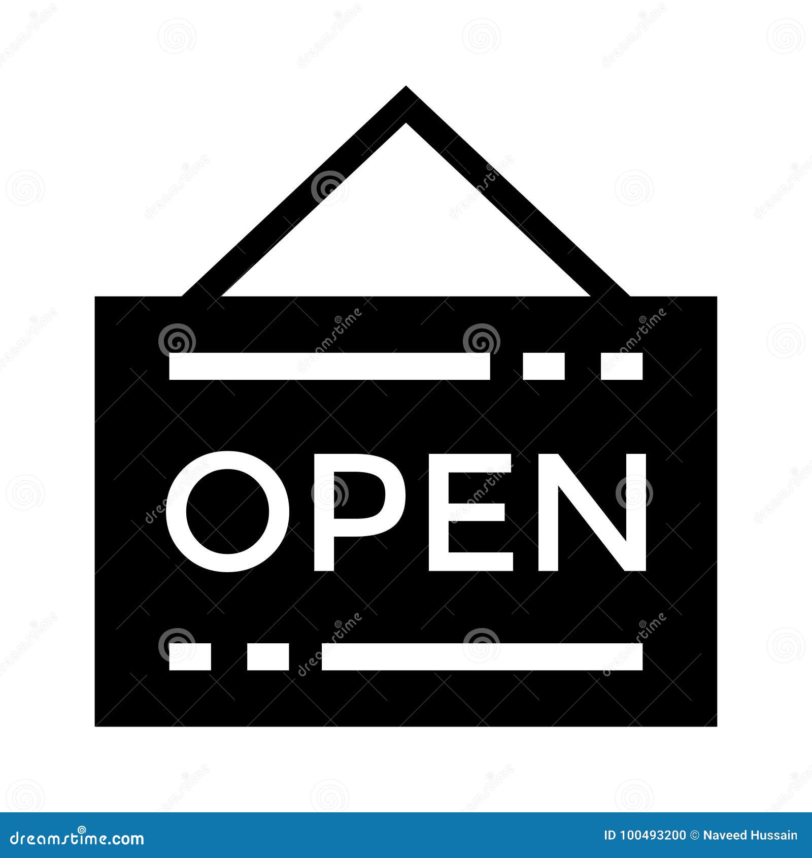 Icona aperta del negozio illustrazione di stock. Illustrazione di ...