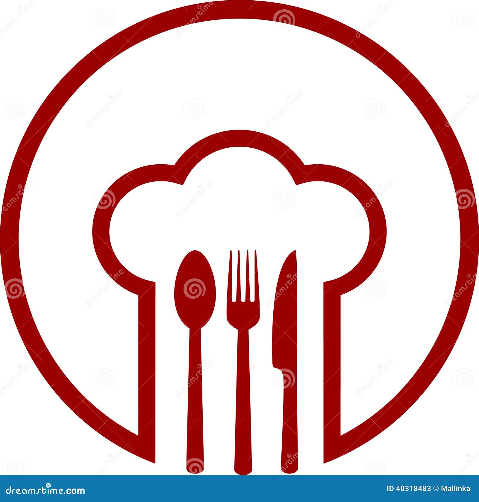 Icona Astratta Con Il Cappello Del Cuoco Unico Illustrazione Vettoriale ...