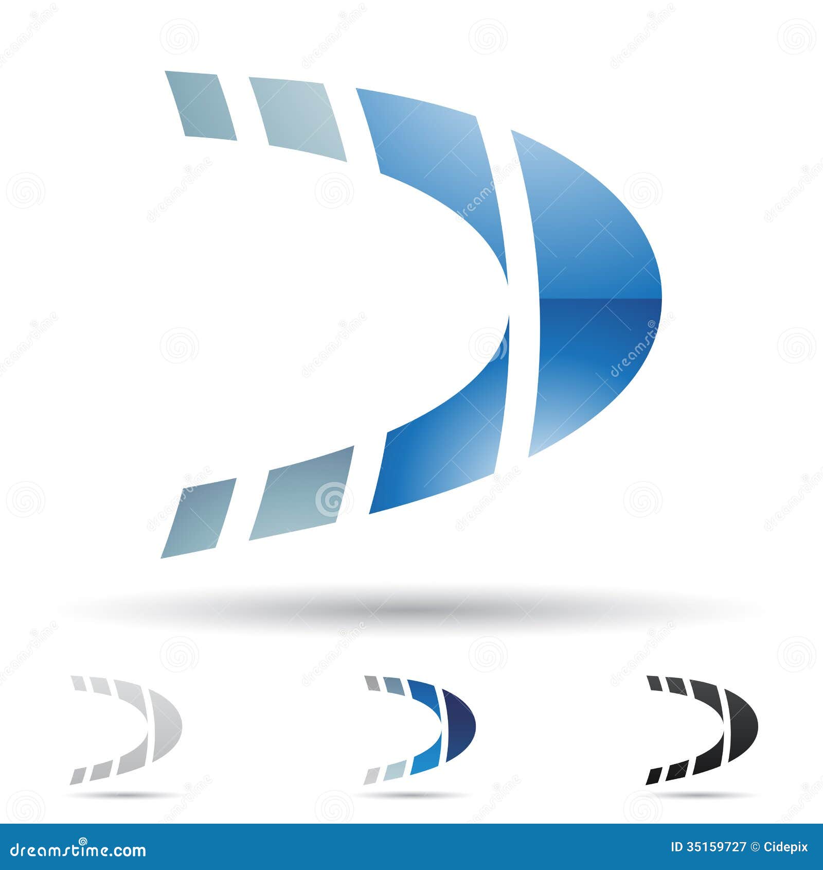 Icona Astratta Per La Lettera D Illustrazione Vettoriale ...