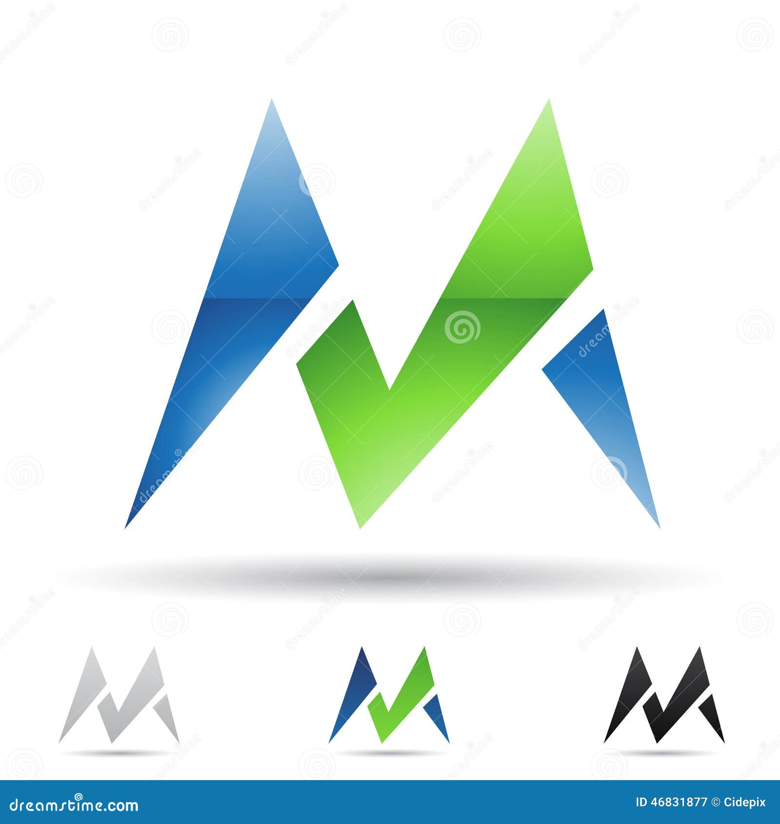 Icona Astratta Per La Lettera M. Illustrazione Vettoriale ...