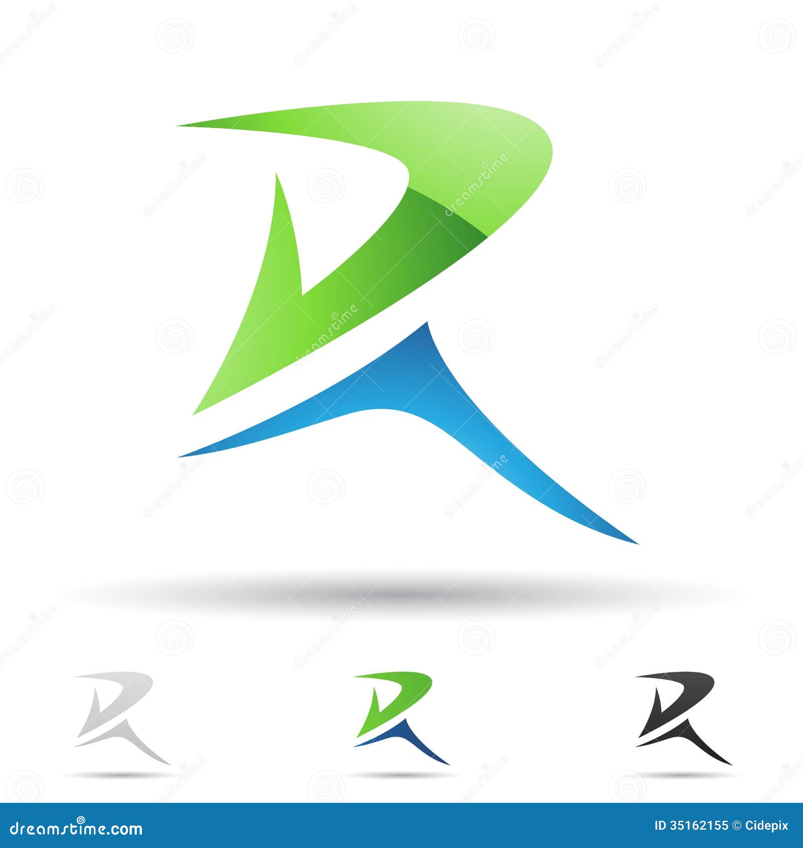 Icona Astratta Per La Lettera R Illustrazione Vettoriale ...