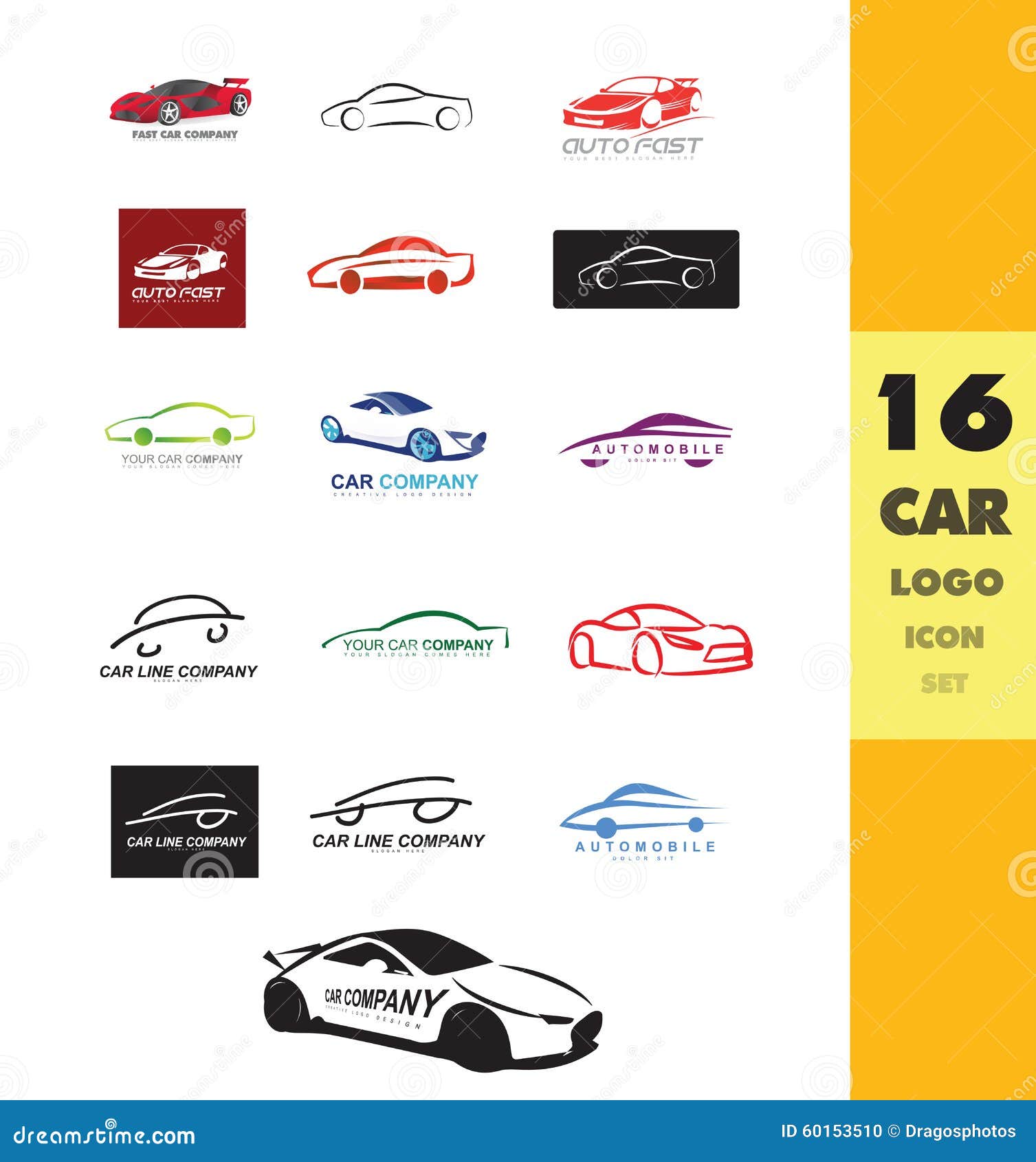 Icona Automatica Di Logo Dell'automobile Illustrazione Vettoriale ...