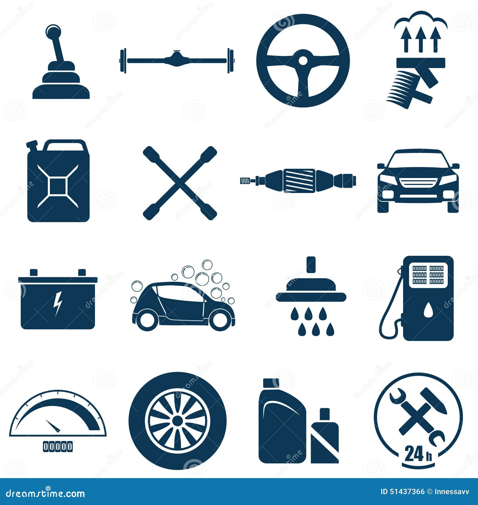 Icona Automatica Di Riparazione E Di Servizio Dell'automobile ...