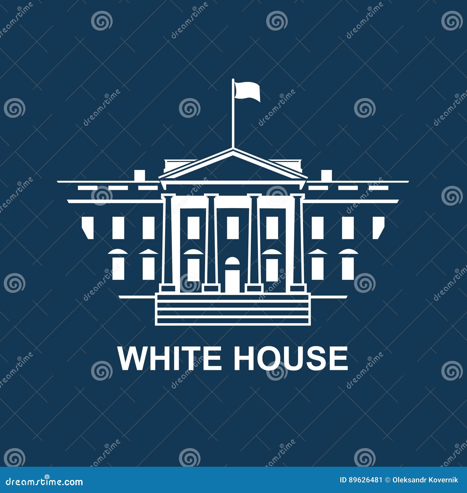 Icona bianca della casa illustrazione vettoriale. Illustrazione di ...