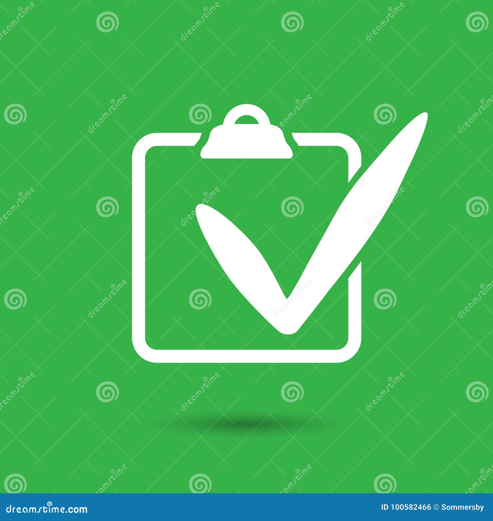 Icona Bianca Della Lista Di Controllo Illustrazione Vettoriale ...