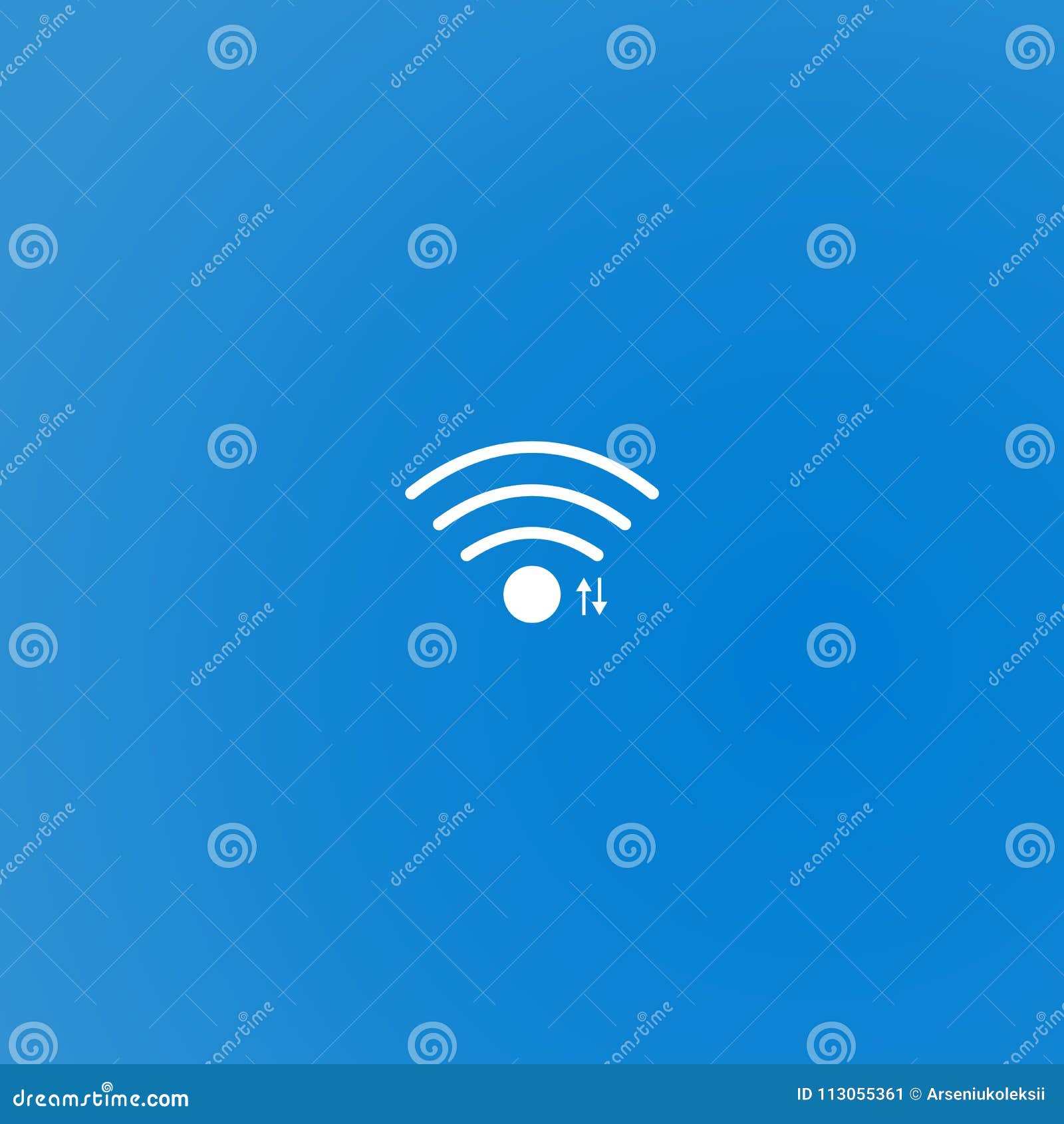 Icona Bianca Semplice Di Wifi Illustrazione Vettoriale - Illustrazione ...
