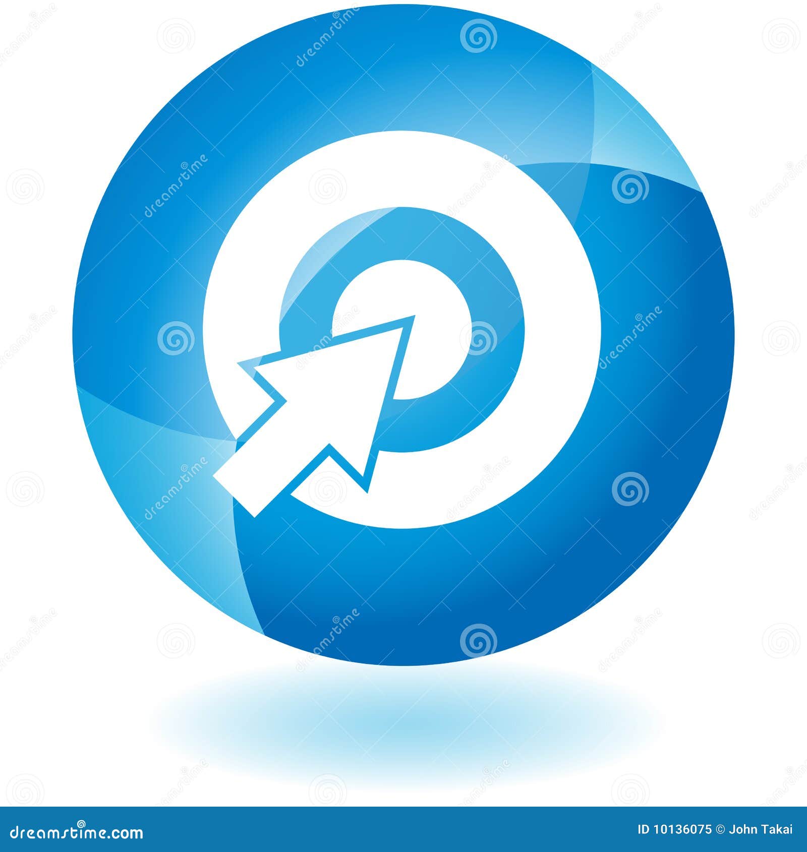 Icona blu - Bullseye illustrazione vettoriale. Illustrazione di rotondo ...