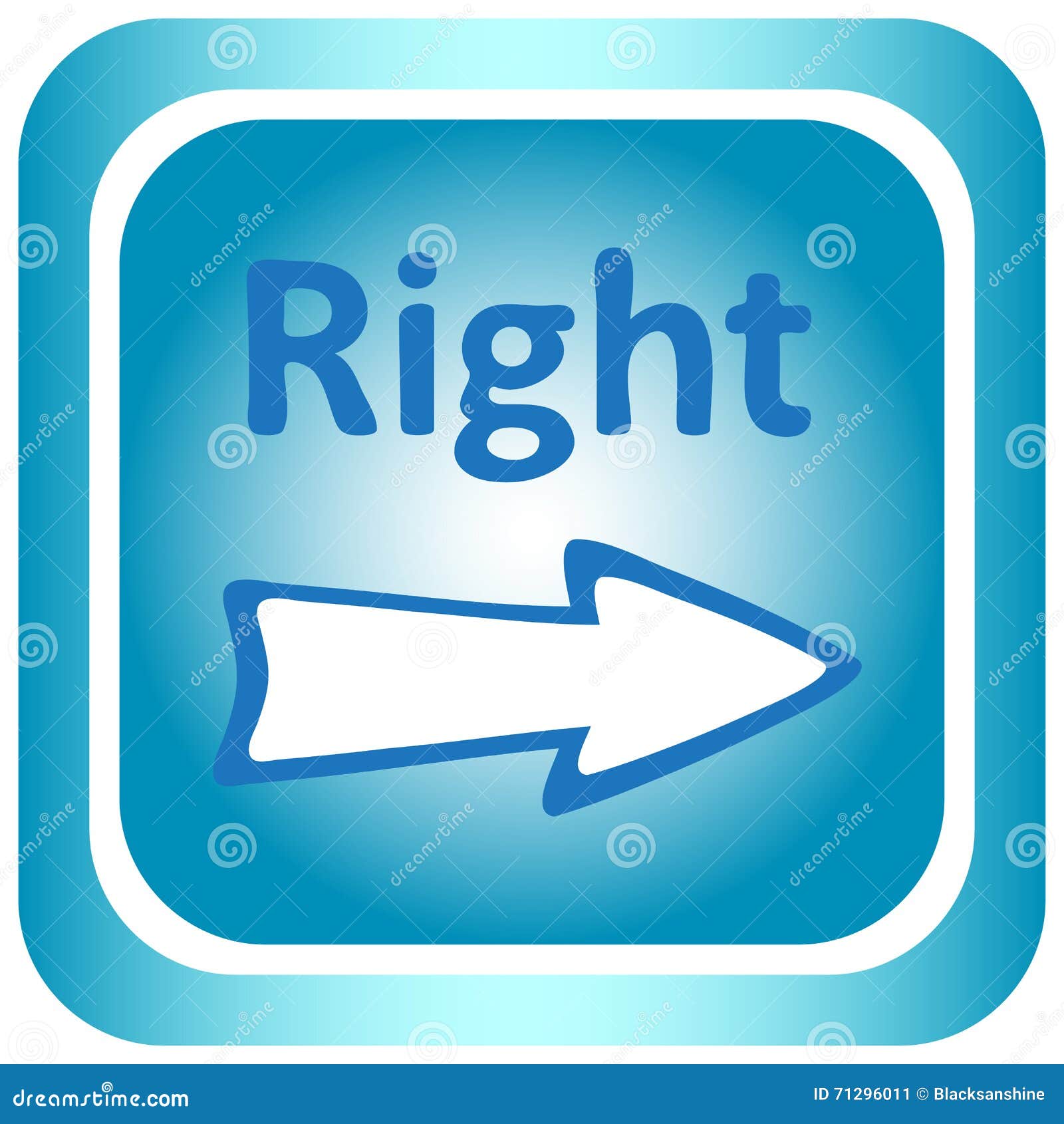 Icona Blu-chiaro Alla Destra Illustrazione di Stock - Illustrazione di ...