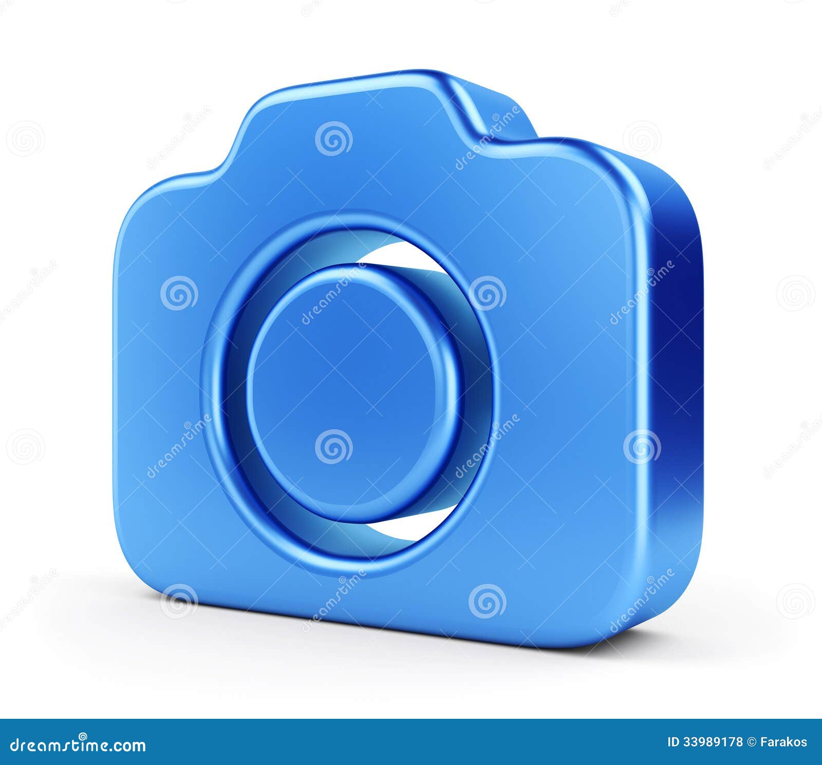 Icona Blu Della Macchina Fotografica Illustrazione di Stock ...