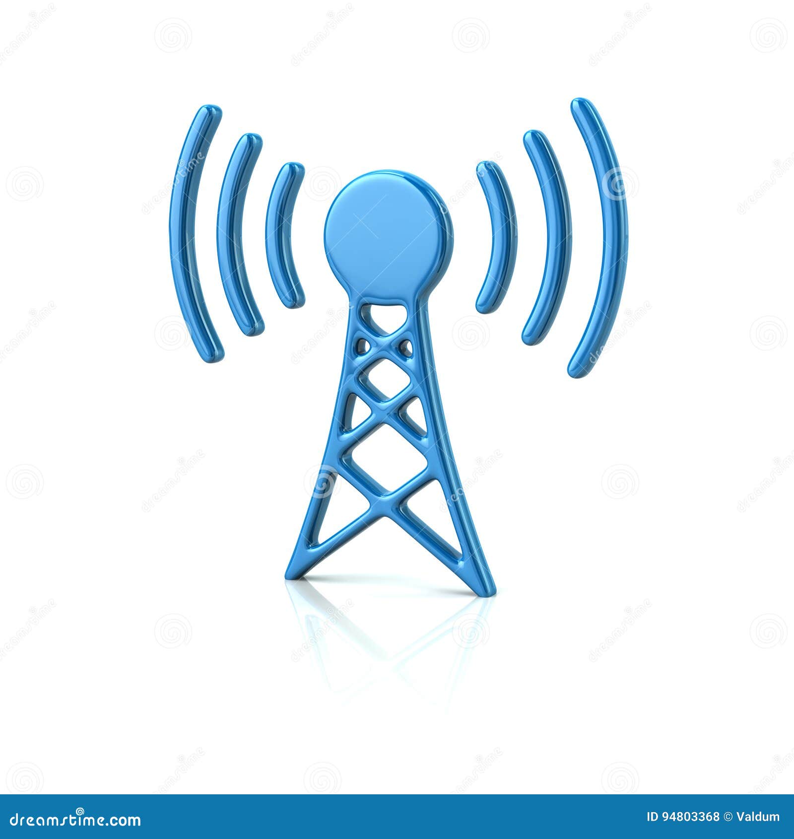 Icona Blu Della Torre Del Trasmettitore Illustrazione di Stock ...