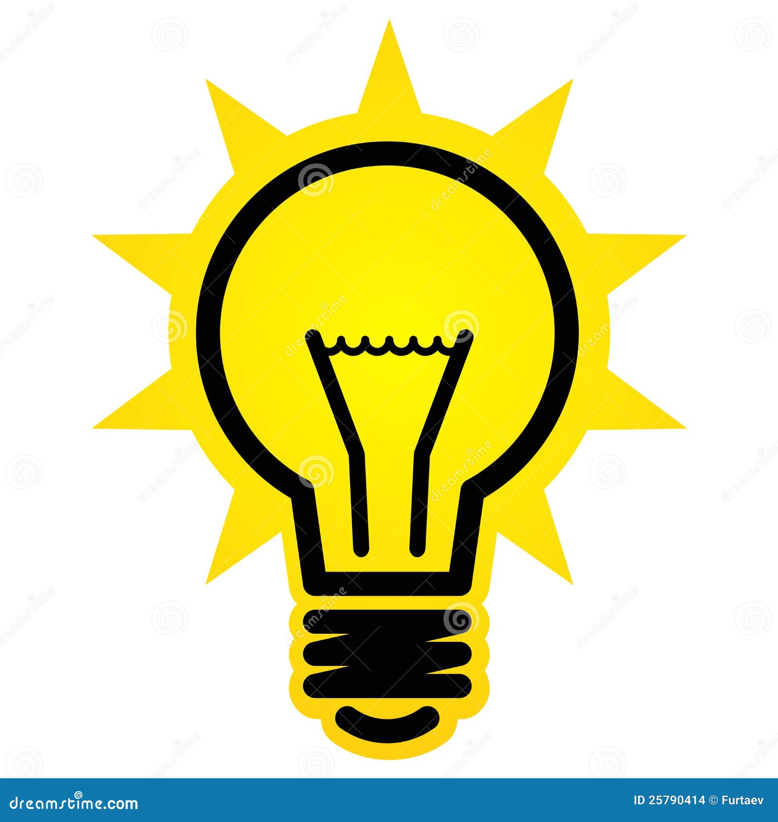 Icona Brillante Della Lampadina Illustrazione Vettoriale ...